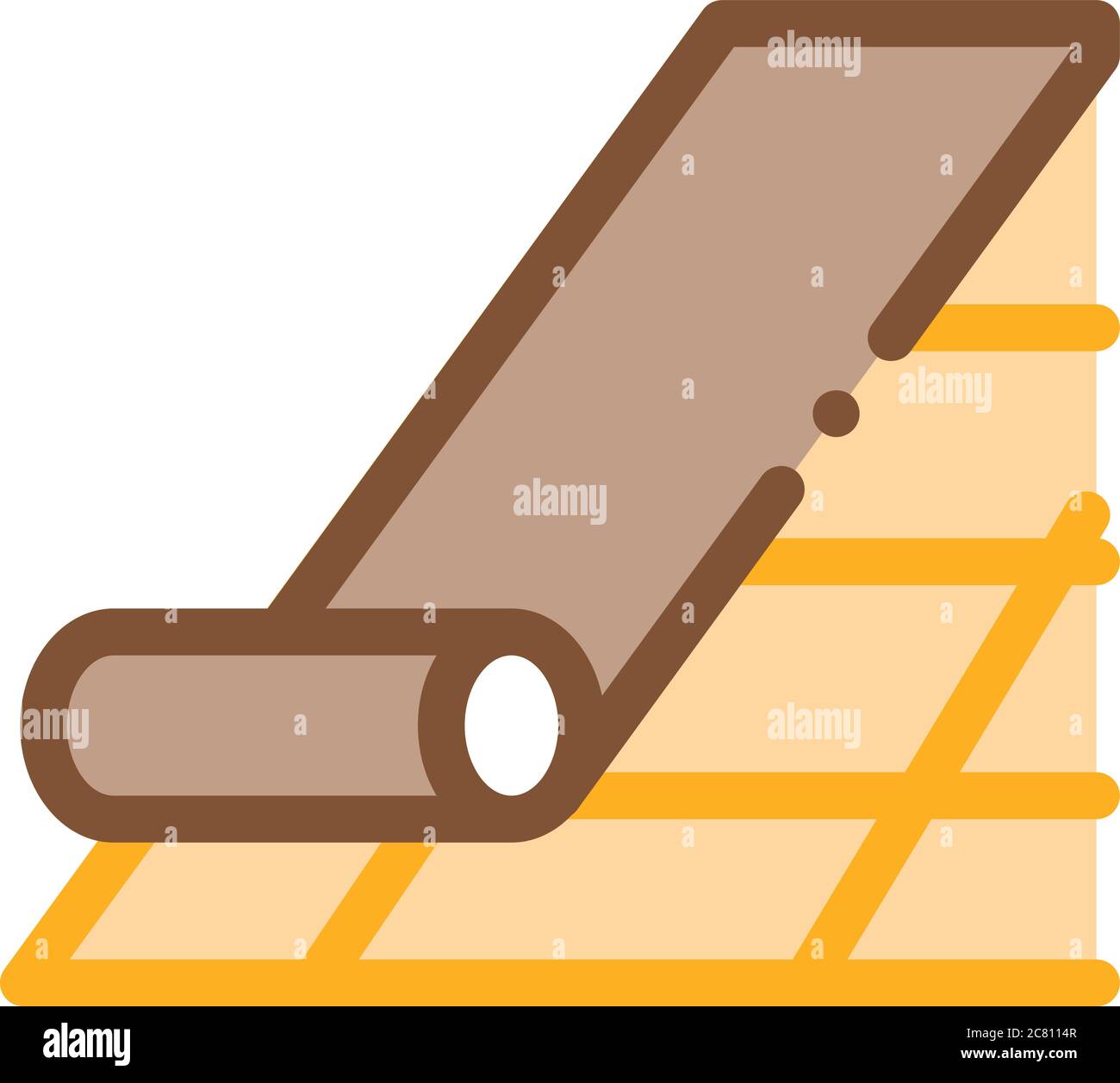 roof bitumen shingle icon vector outline illustration Stock Vector ...