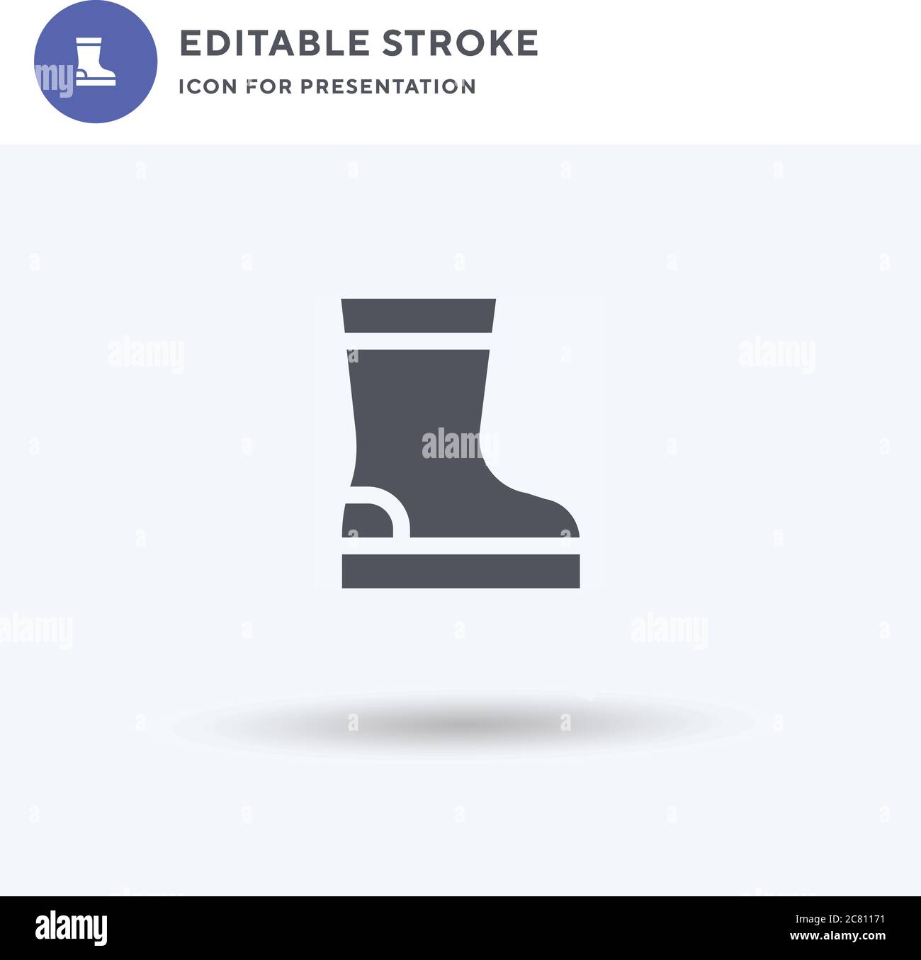 Boots icon vector, filled flat sign, solid pictogram isolated on white ...