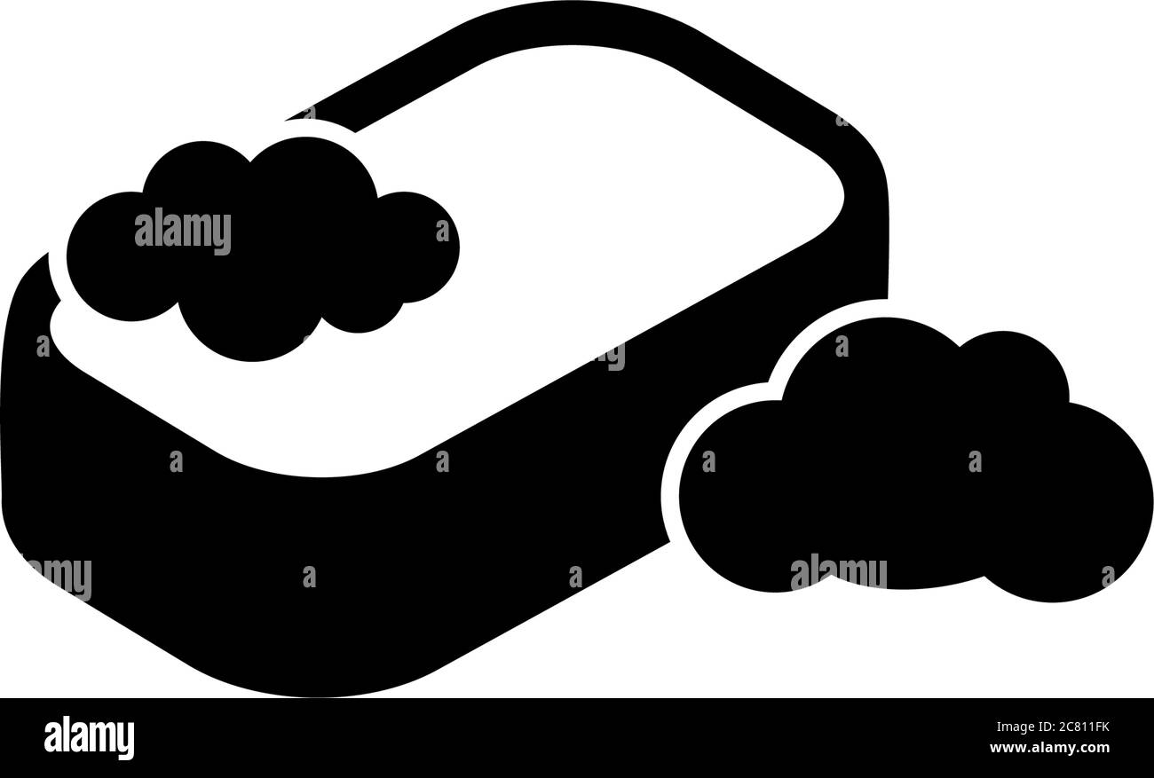 Shower Washing Sponge, Bath Washcloth. Flat Vector Icon illustration ...