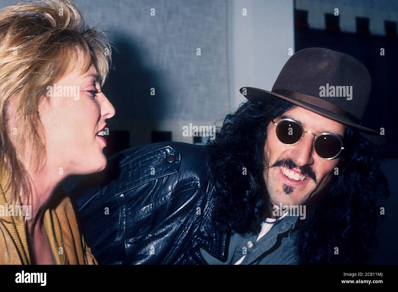 Katrina Leskanich and Vince de la Cruz from Katrina and the Waves at a press meeting in a hotel ...