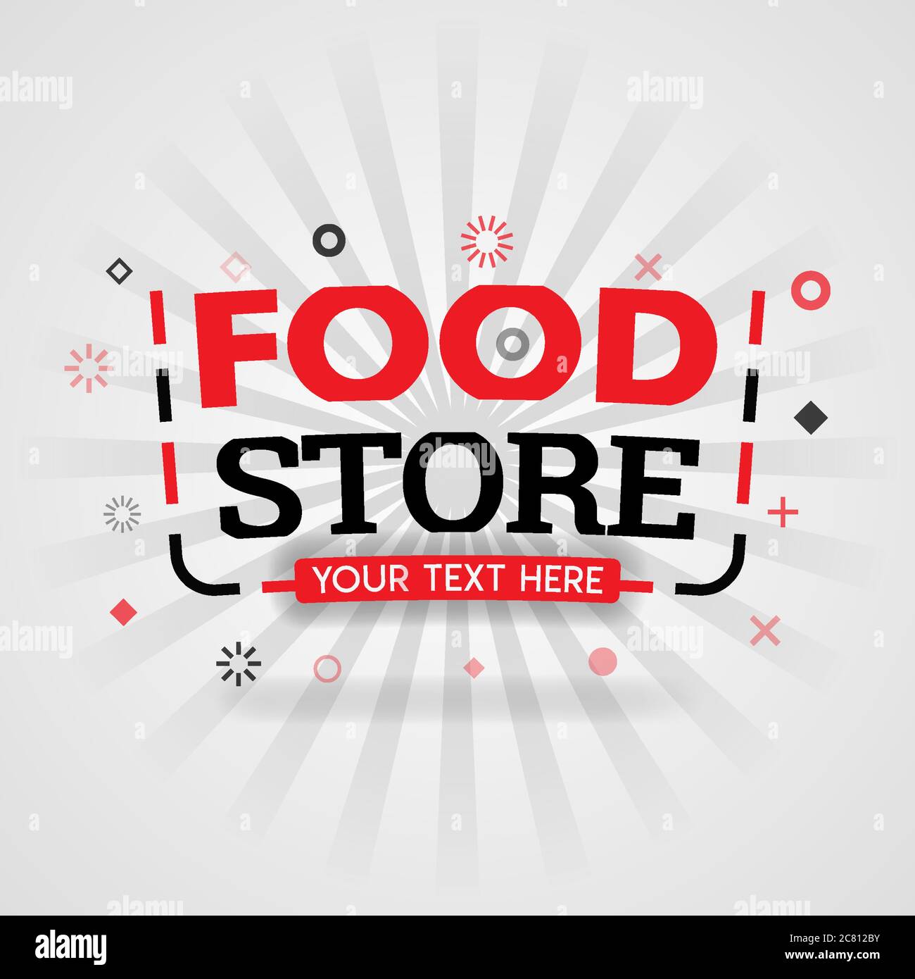 Template for food store sell red cover book. Can be use for food ...