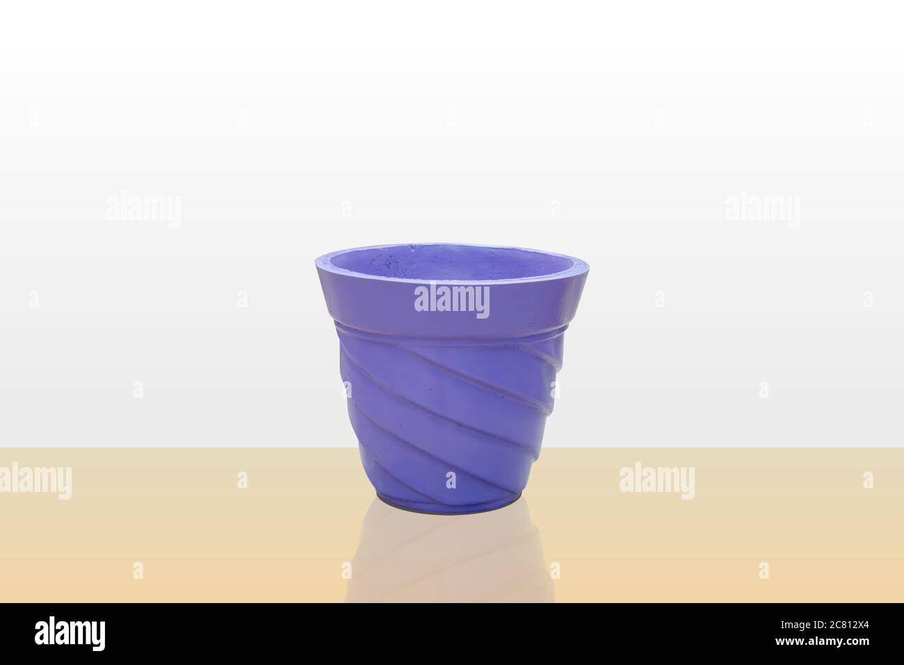 empty flower pots of different colour and different prospective ...