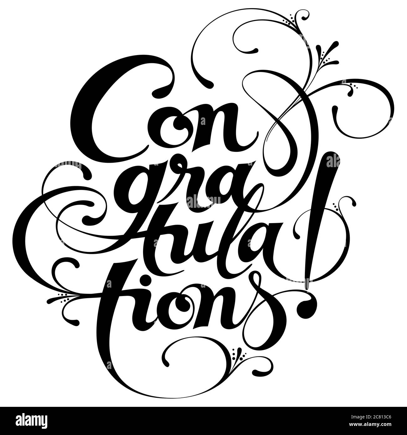 Custom calligraphy text Stock Photo - Alamy