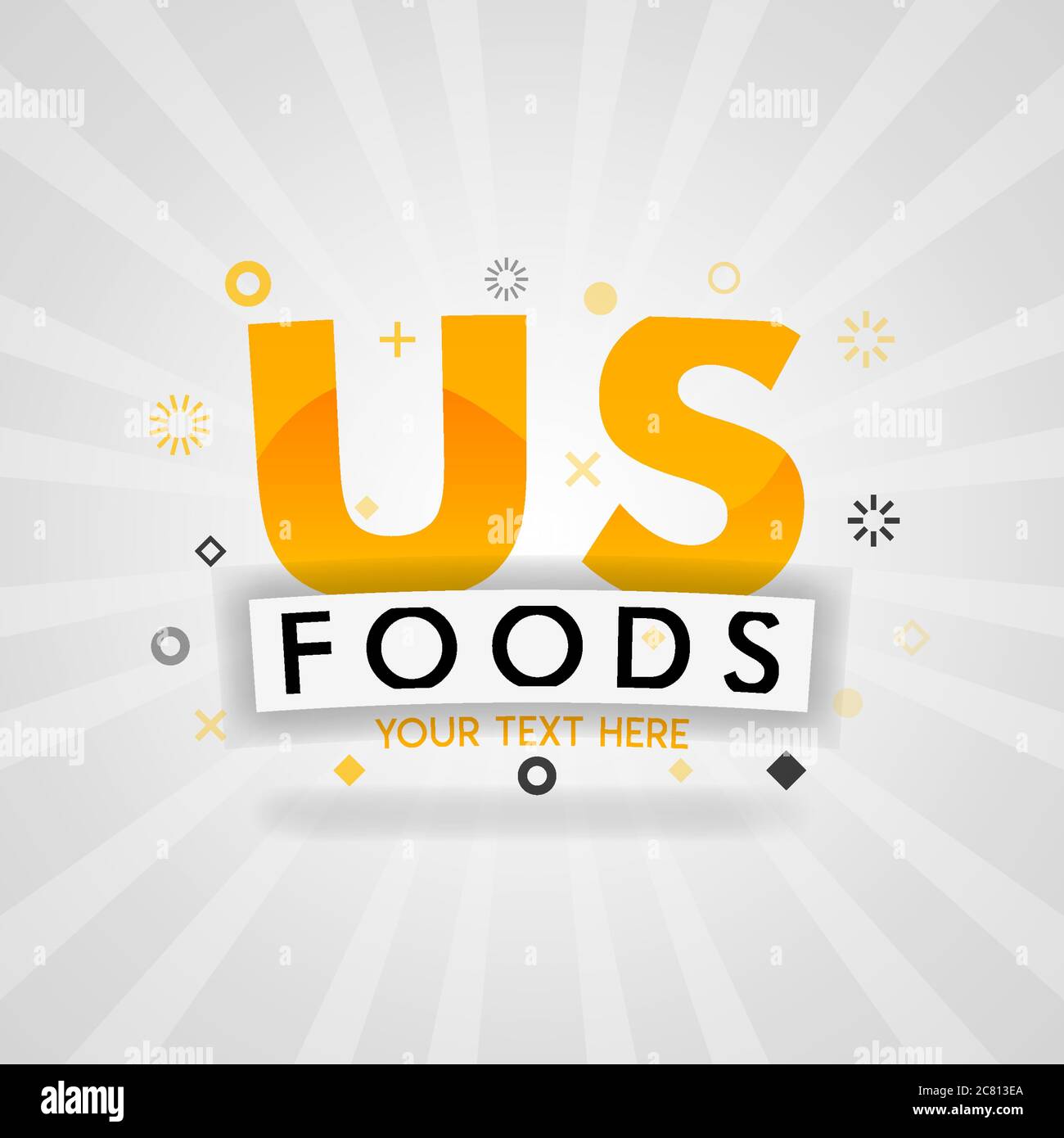 Orange logo template for US foods recipes. for promotion, advertising ...