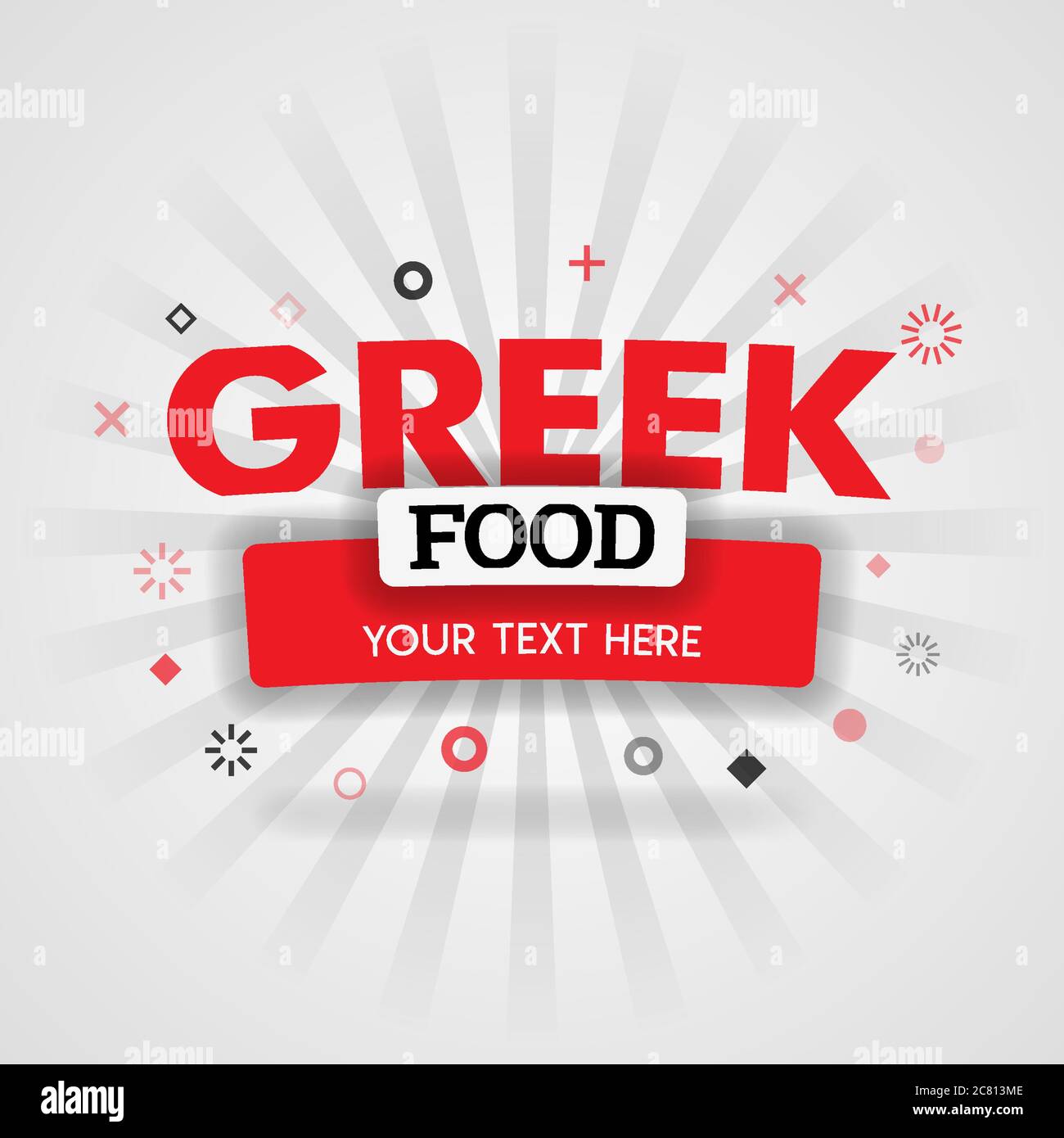 Template for greek food recipe red cover book. Can be use for food ...