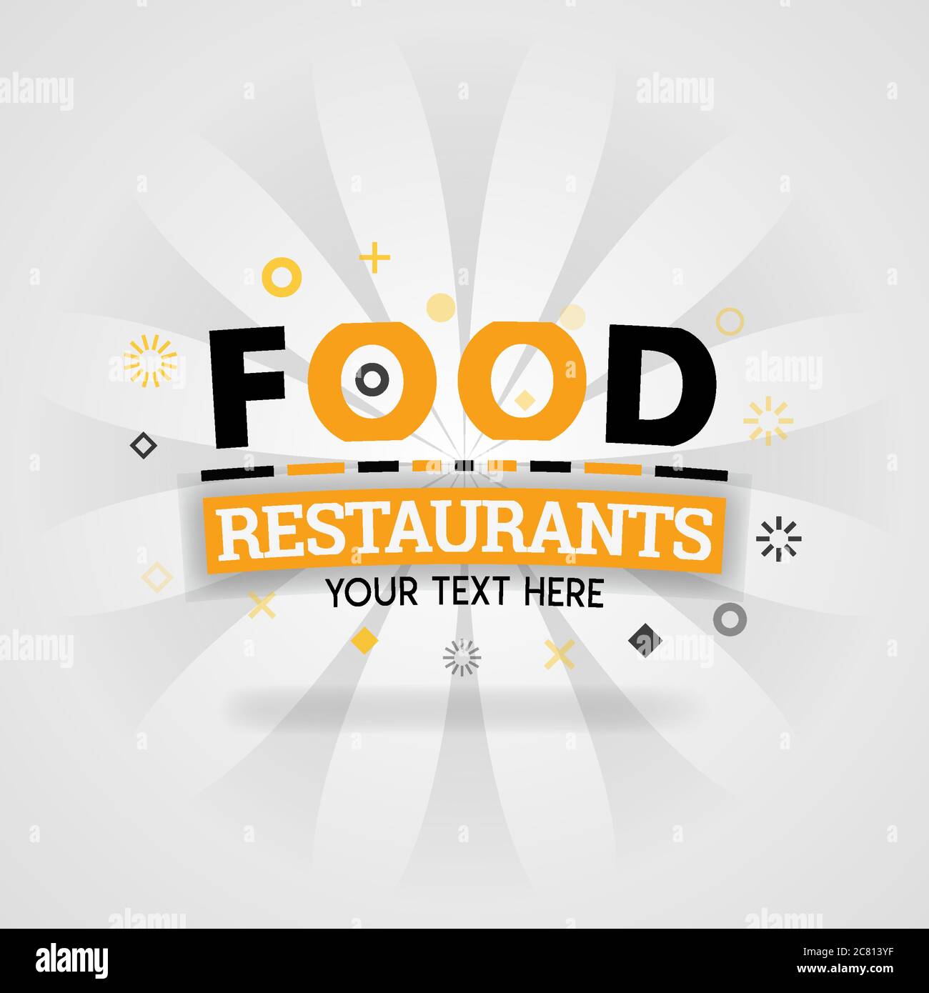 Orange logo template for restaurant food . for promotion, advertising ...