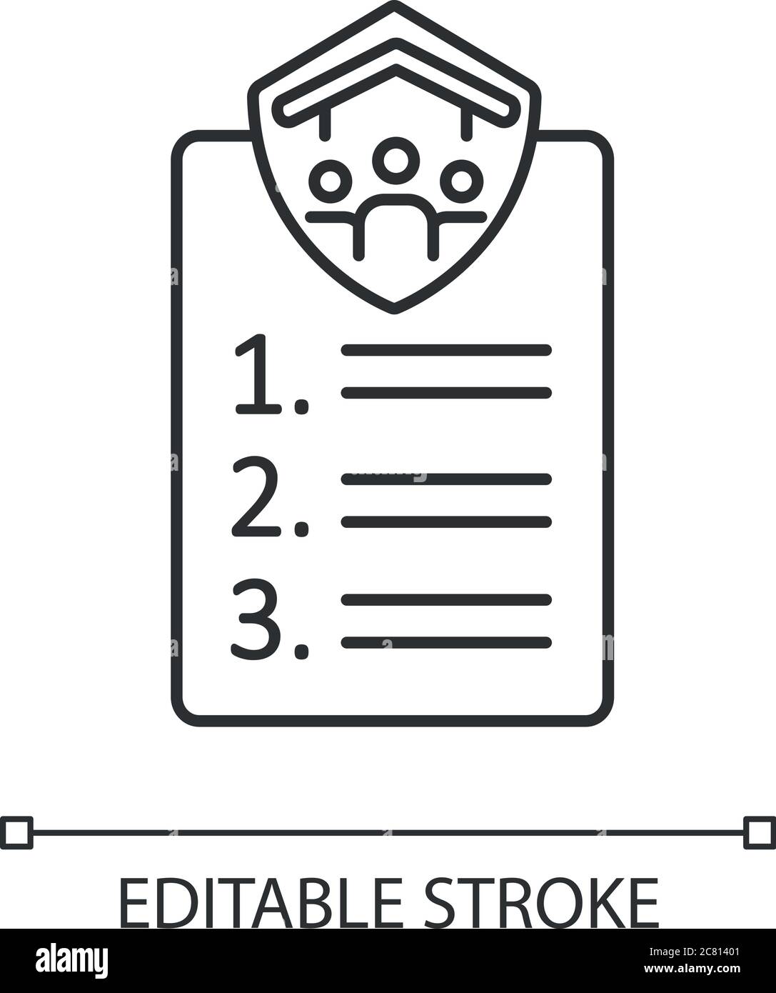 Roommates rules pixel perfect linear icon. Flatmates agreement ...