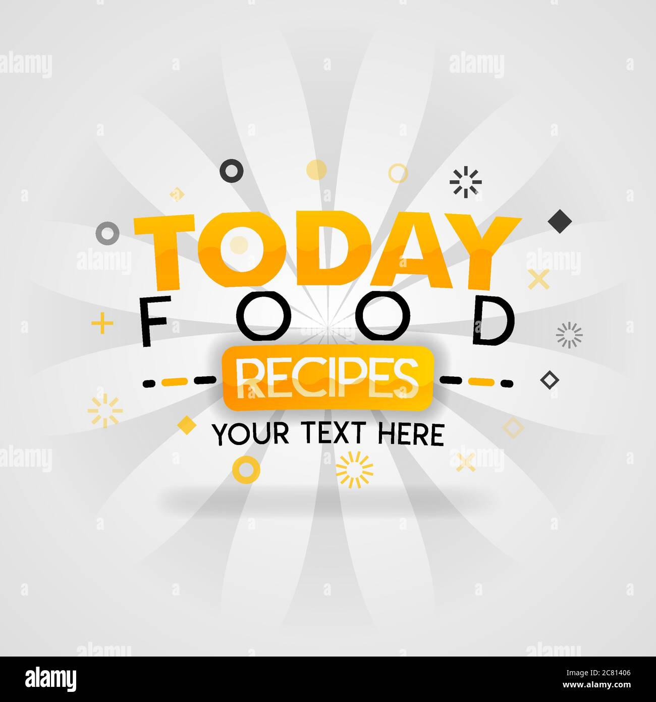 Orange logo template for today food recipes. for promotion, advertising ...