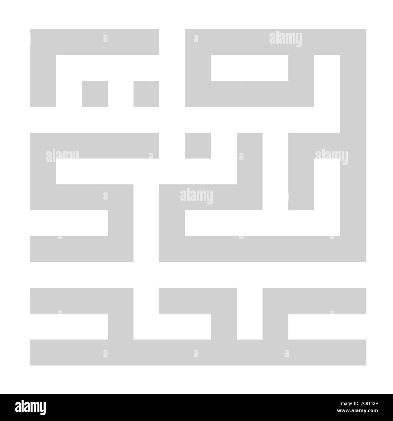 Arabic sacred calligraphy, geometric Kufi. Vector text, translated as ...