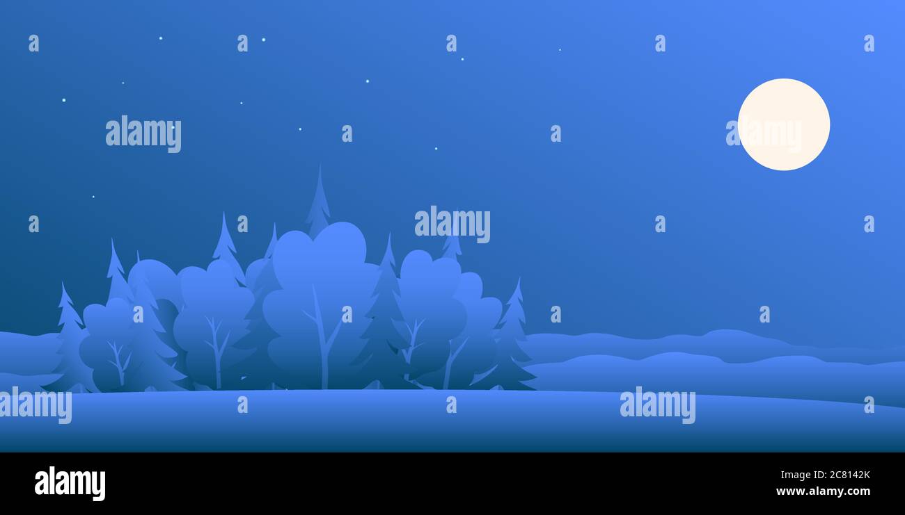 Blue sky moon open Stock Vector Images - Alamy