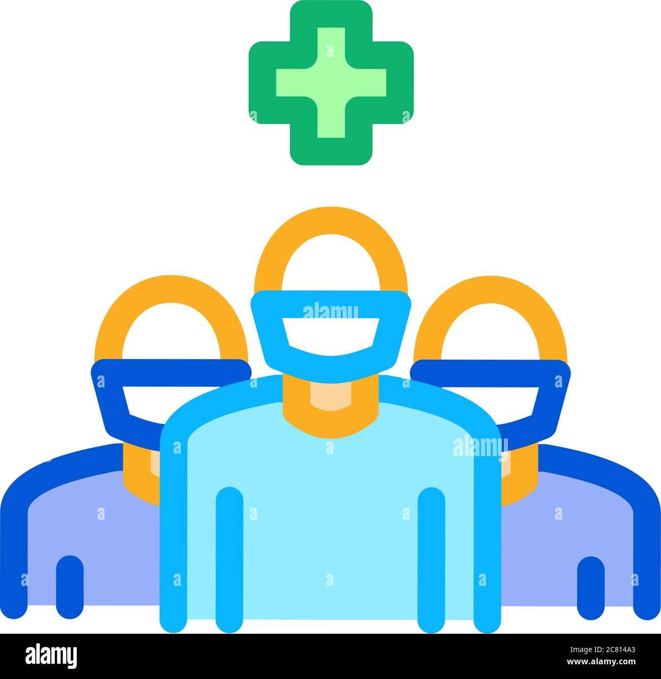 surgeon and nurses icon vector outline illustration Stock Vector Image ...