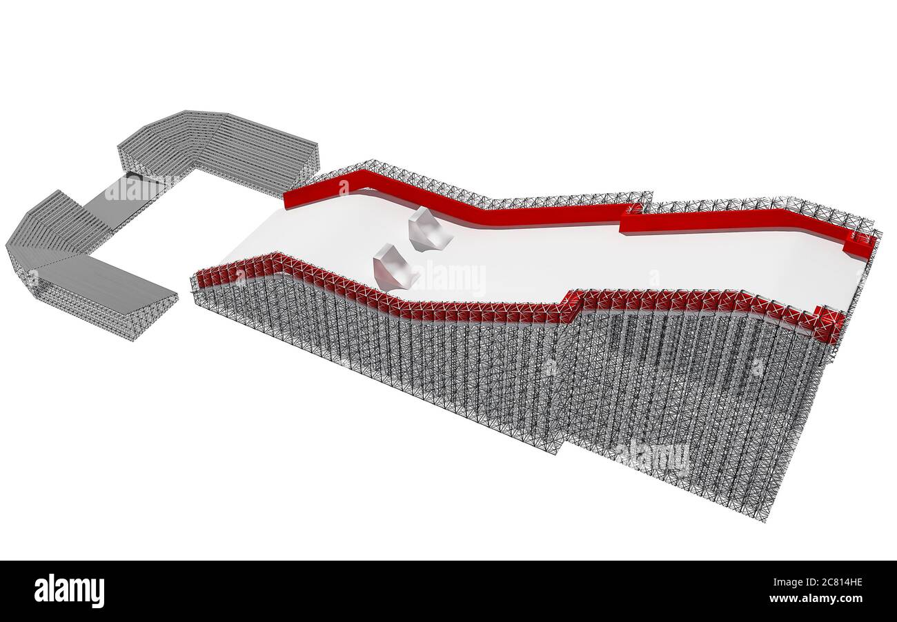 3d illustration of a Snowboard and freestyle Ramp Stock Photo - Alamy