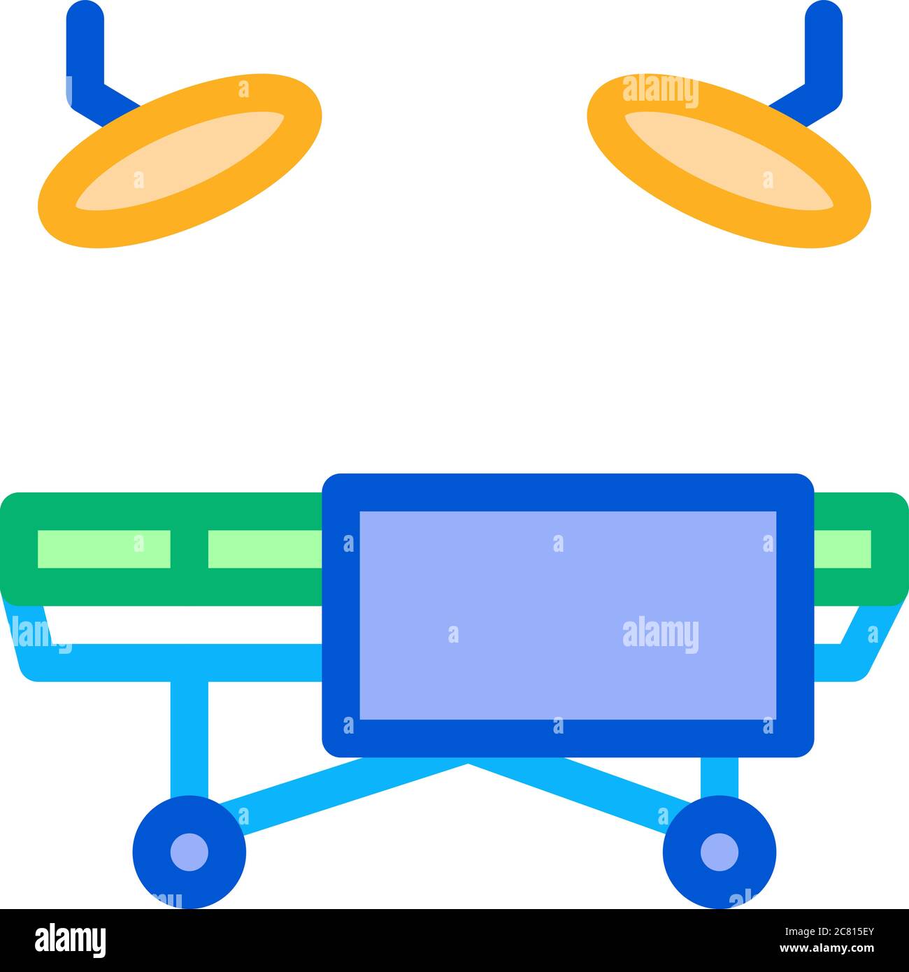 surgical table icon vector outline illustration Stock Vector Image ...