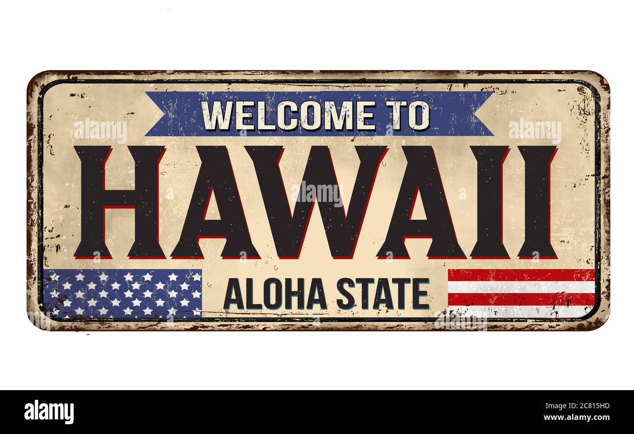 Welcome to hawaii sign Cut Out Stock Images & Pictures - Alamy