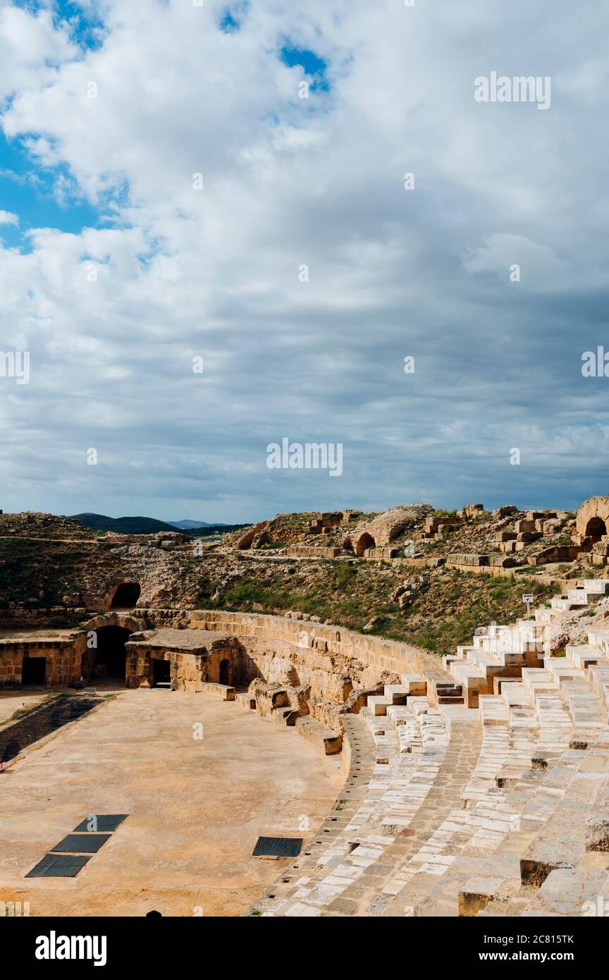 The ancient roman ruins of Uthina in Tunisia Stock Photo - Alamy