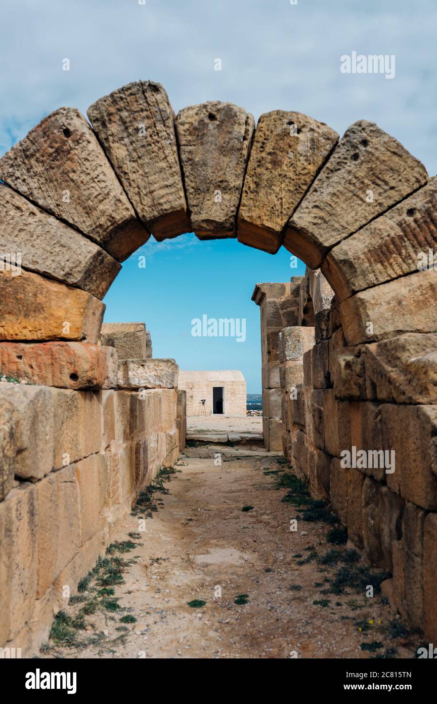 The ancient roman ruins of Uthina in Tunisia Stock Photo - Alamy