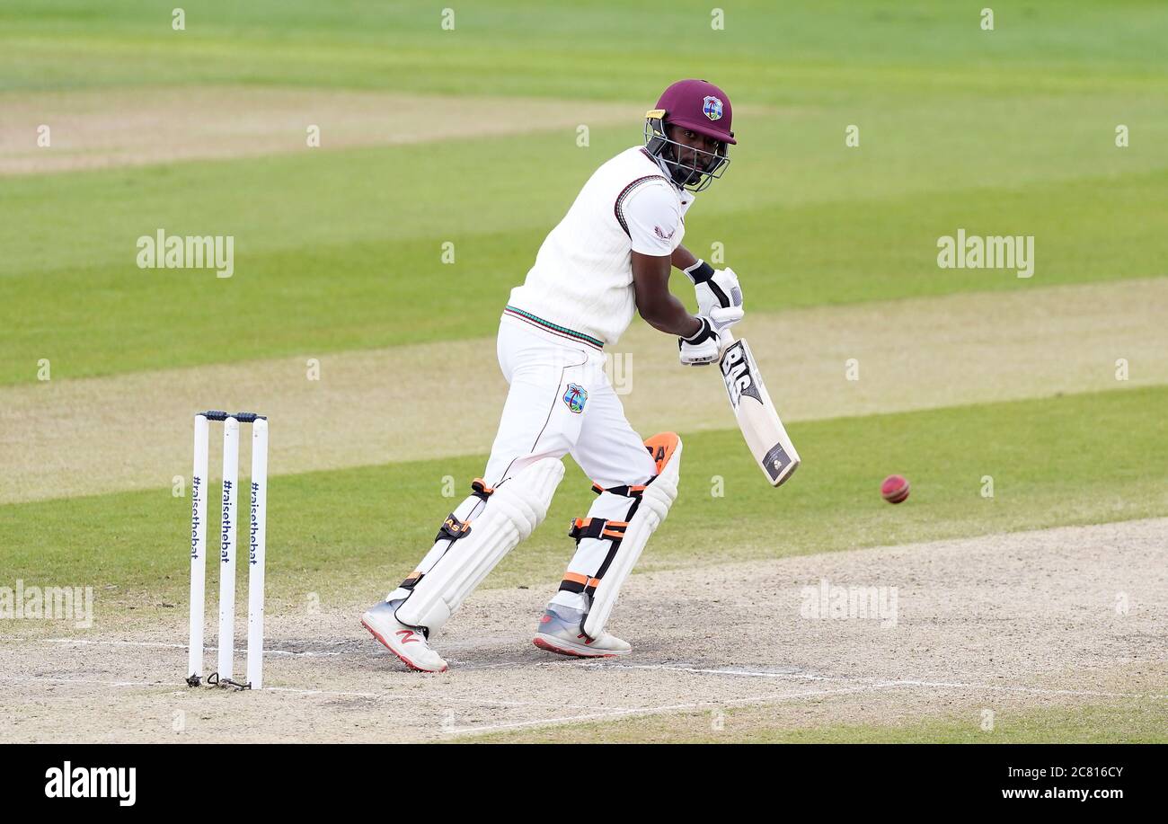 West Indies' Shamarh Brooks batting during day five of the Second Test ...