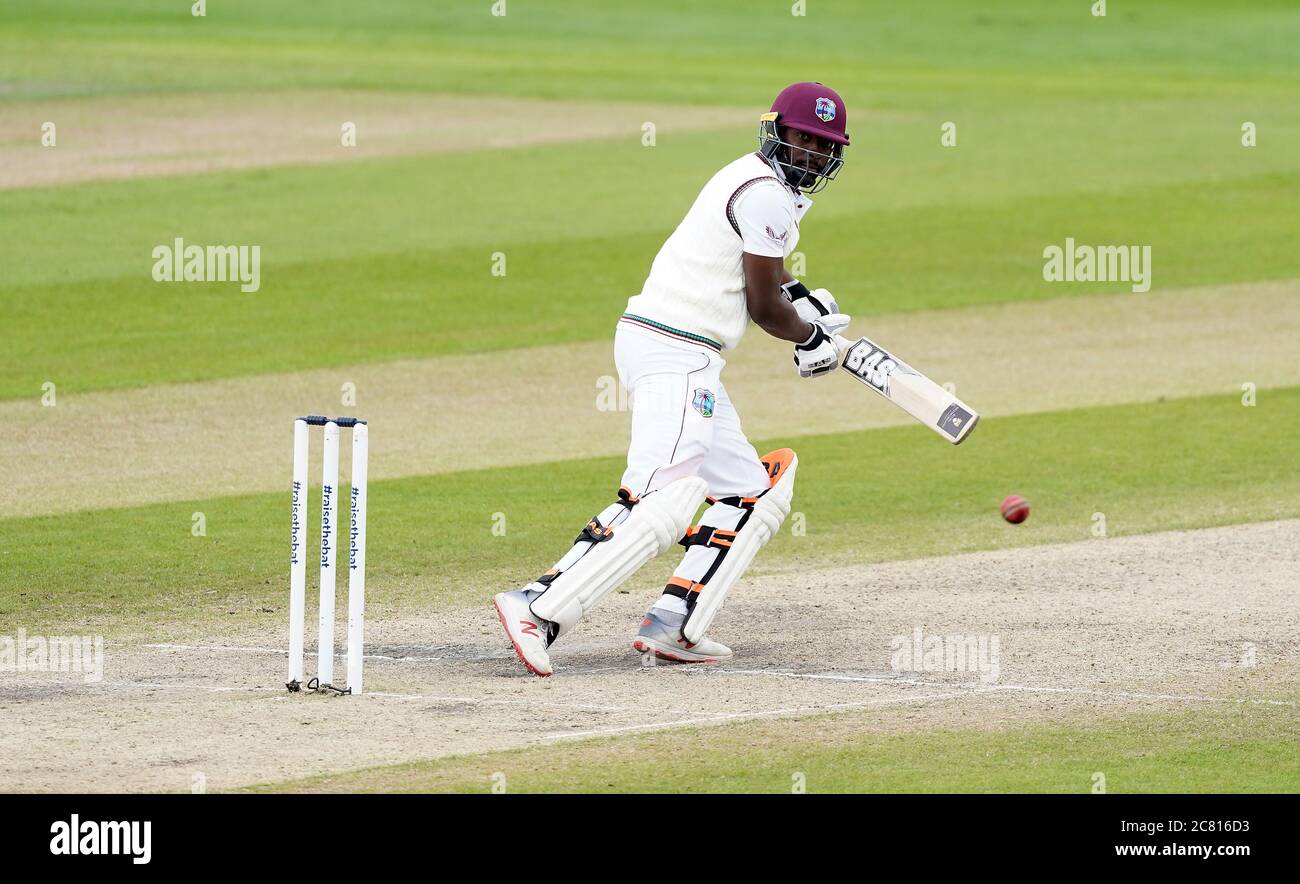 West Indies' Shamarh Brooks batting during day five of the Second Test ...