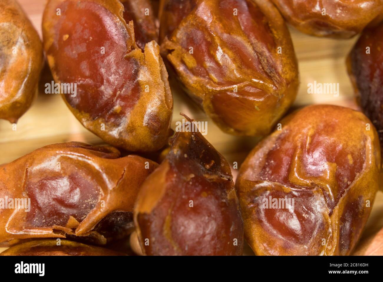 Close up food background of dried dates dark expressive texture Stock ...