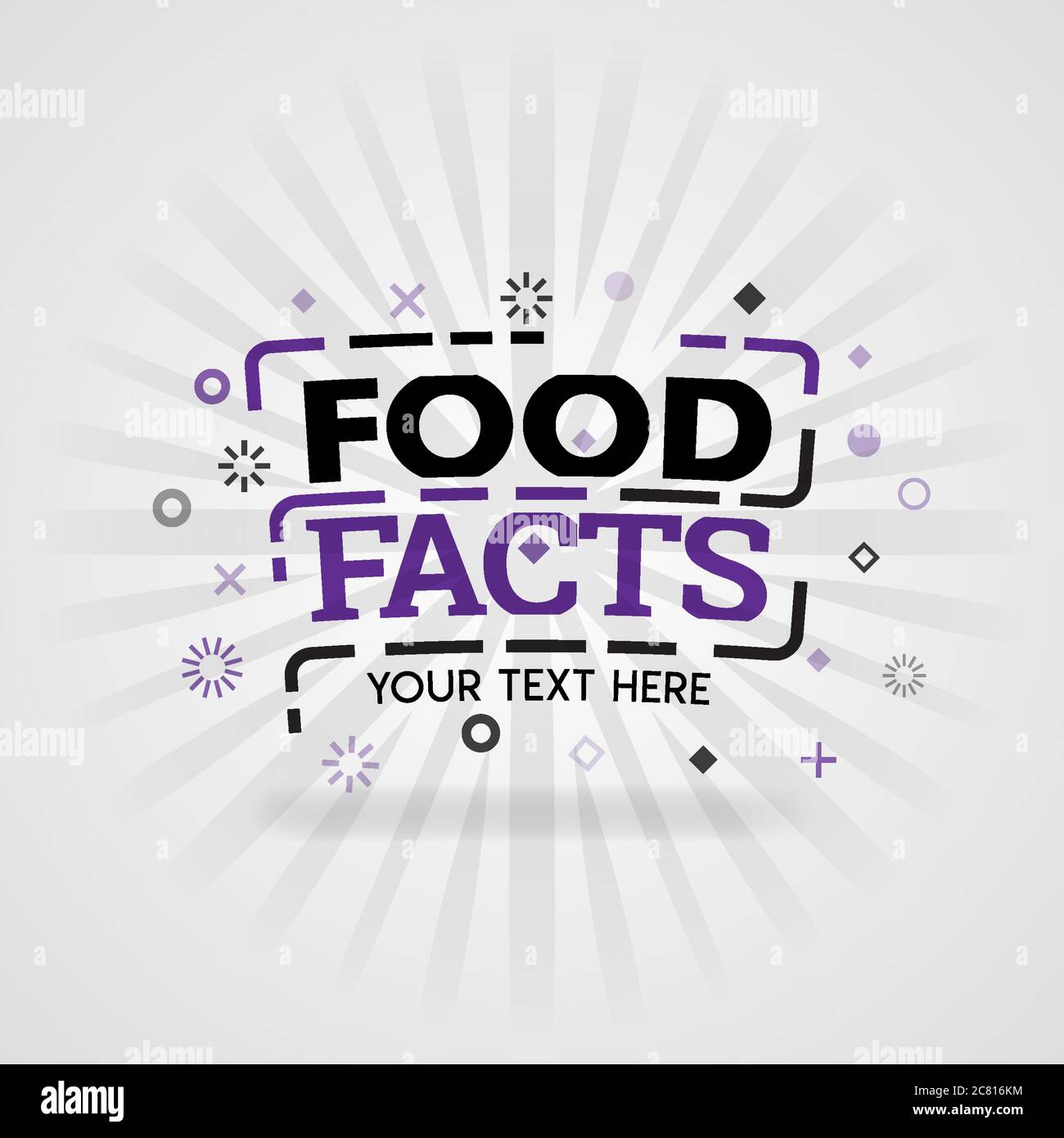 Food facts logo Stock Vector Images - Alamy