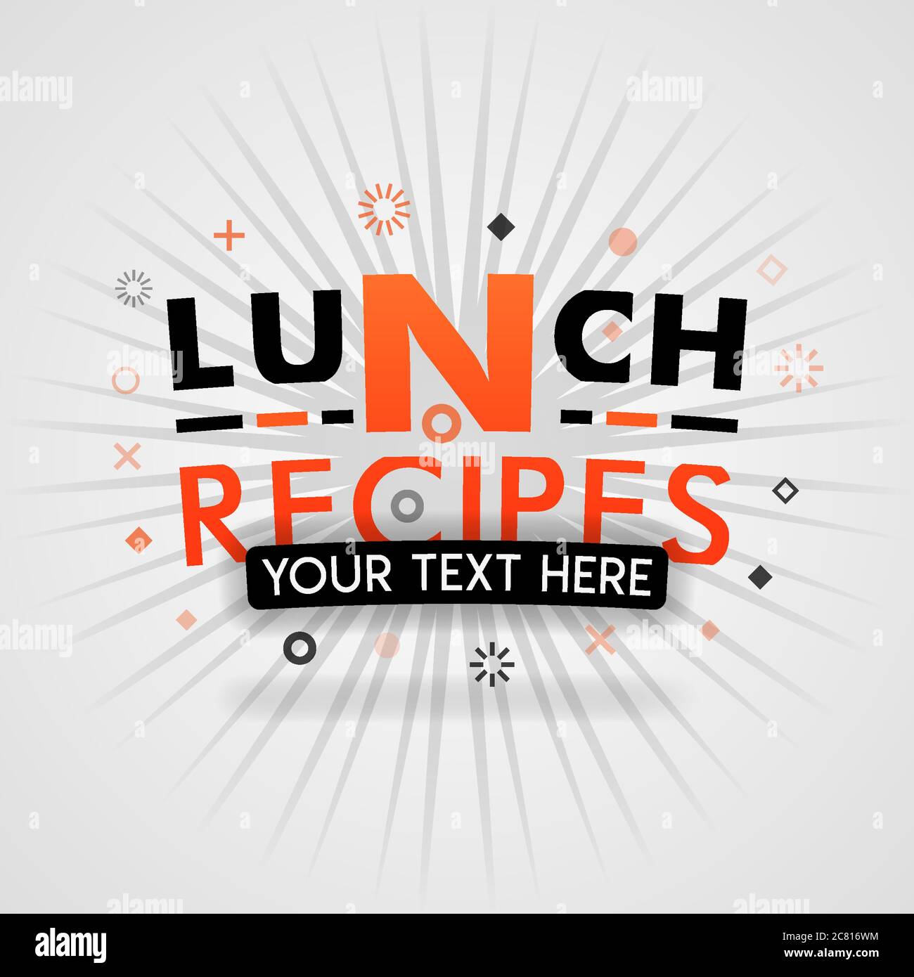 Orange logo template for lunch recipes. for promotion, advertising ...