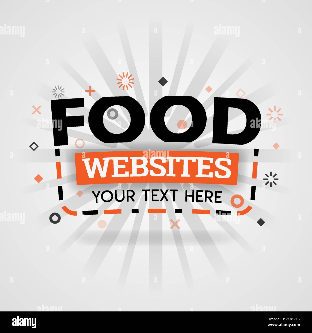 Orange logo template for food websites. for promotion, advertising ...