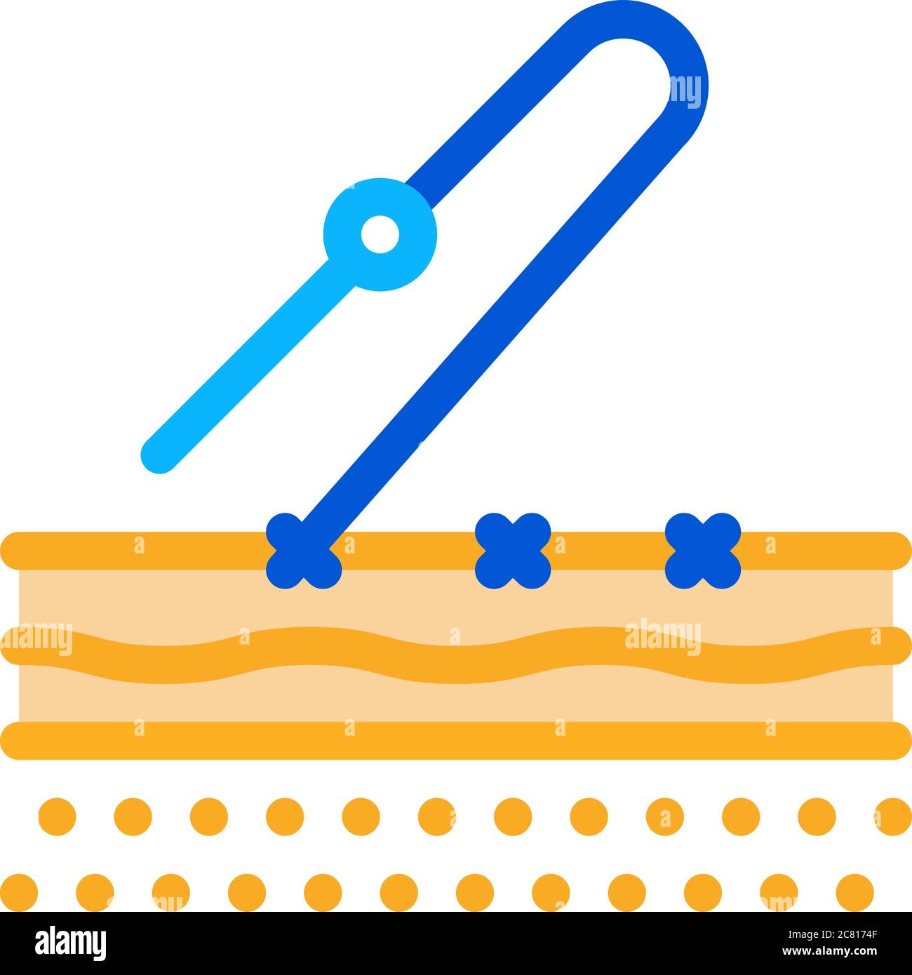 stitching of surgical incision icon vector outline illustration Stock ...