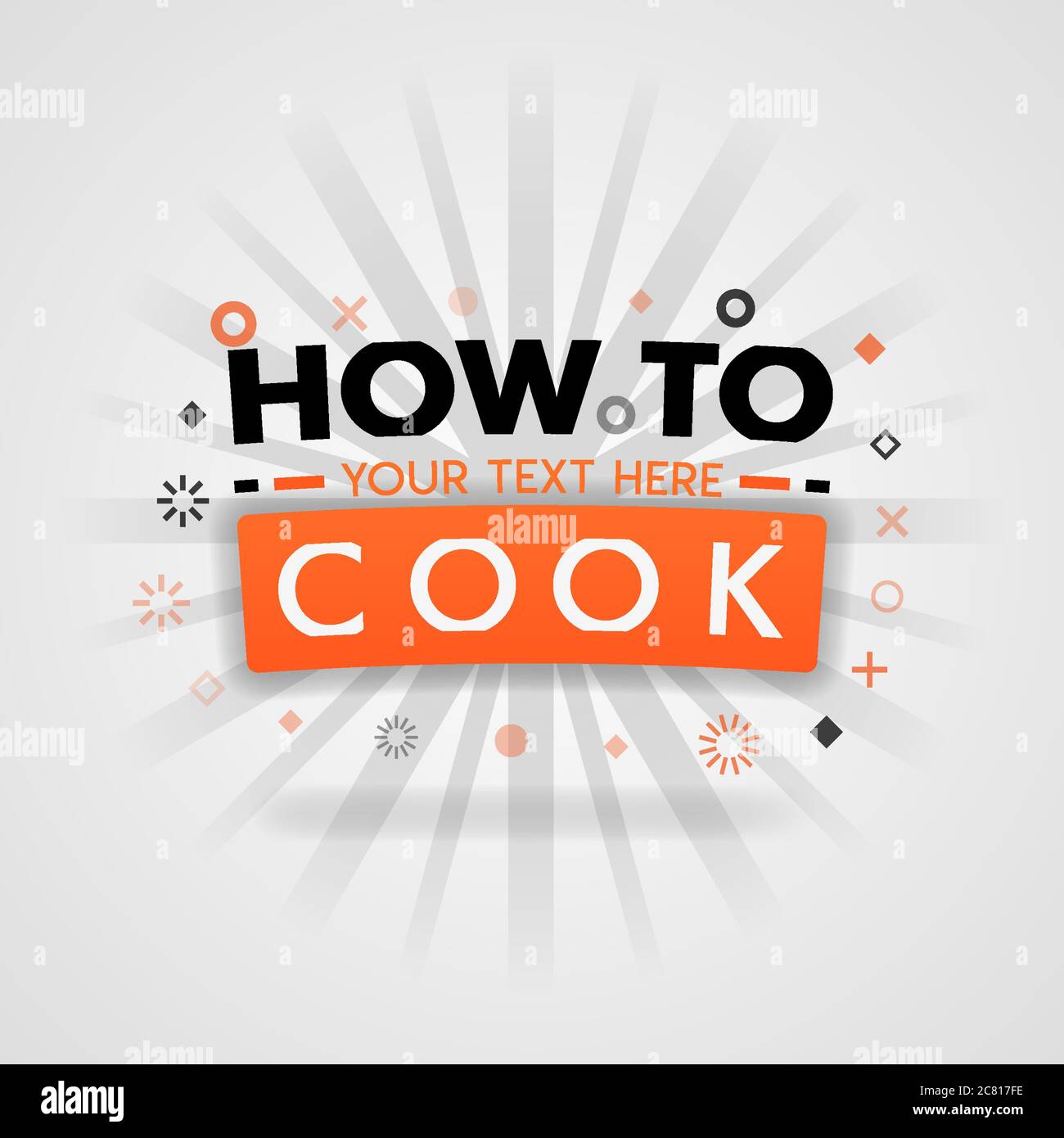 Orange logo template for how to cook. for promotion, advertising ...