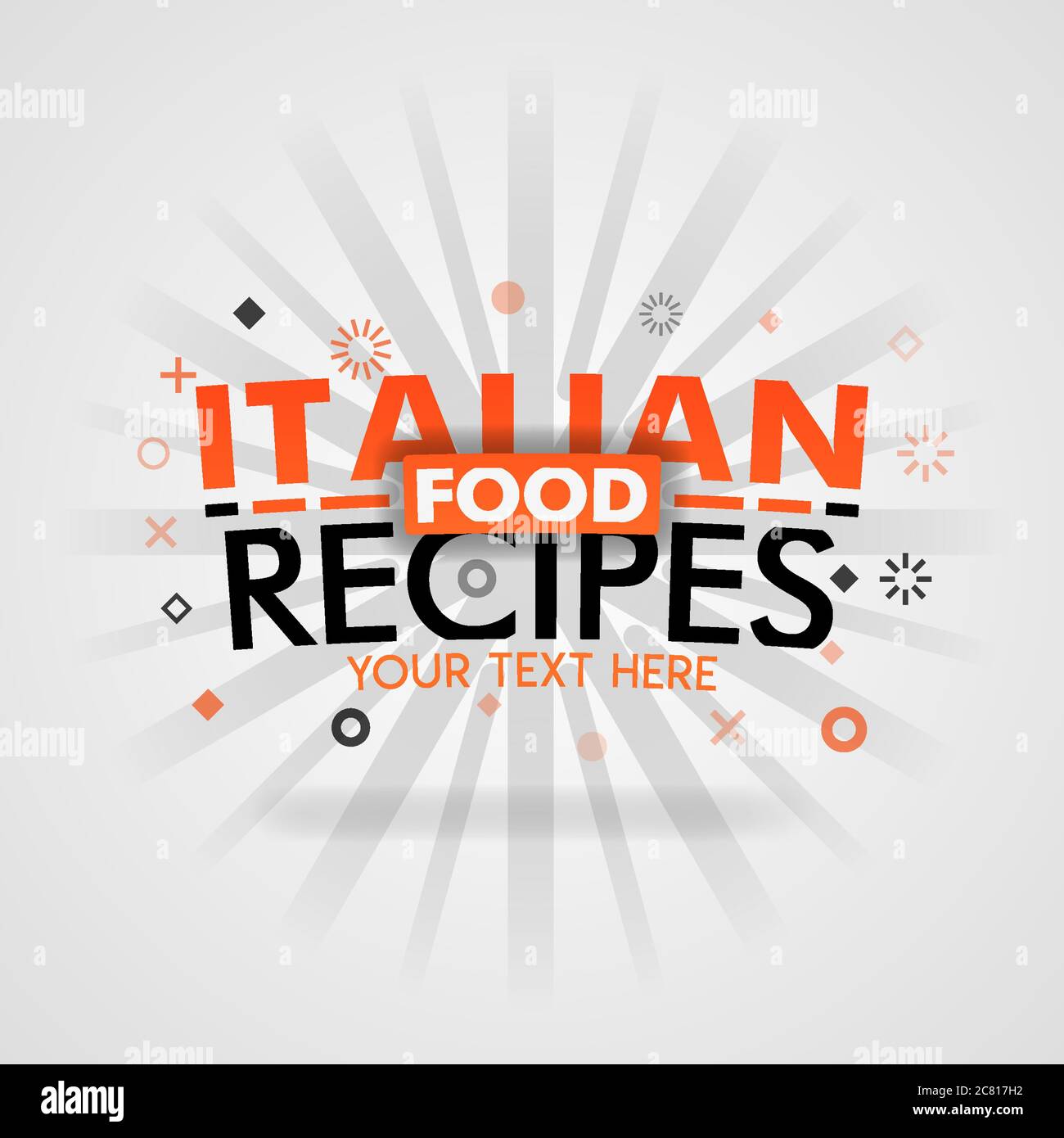 Orange logo template for italian food recipes. for promotion ...