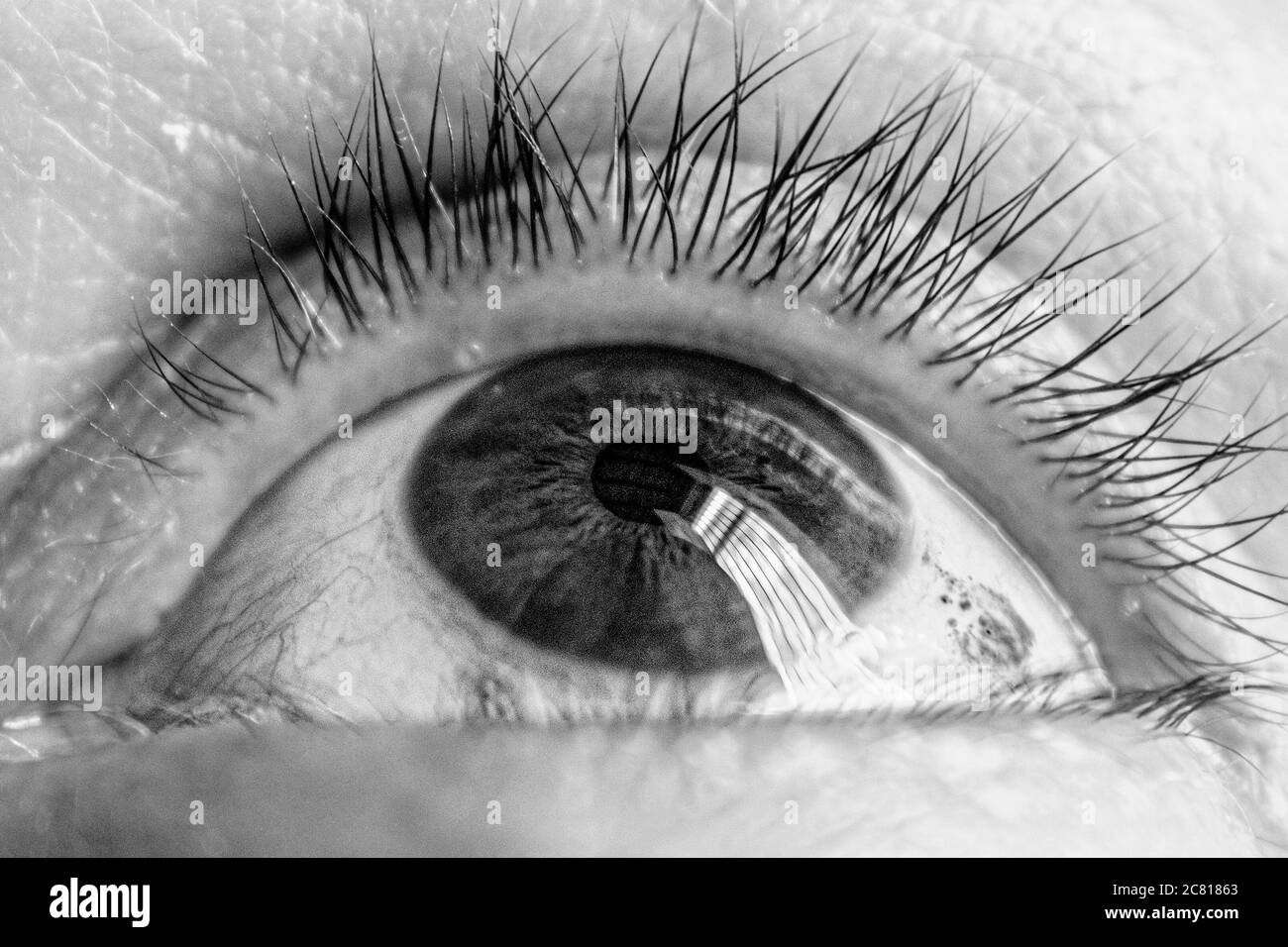 Human Eye Looking Up