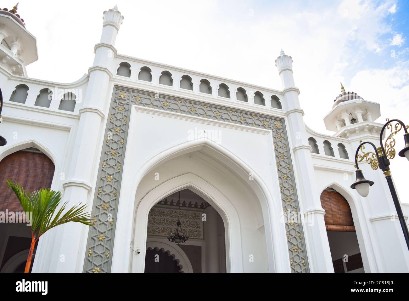 Close-up of the famous Kapitan Keling Mosque in George Town Penang in ...