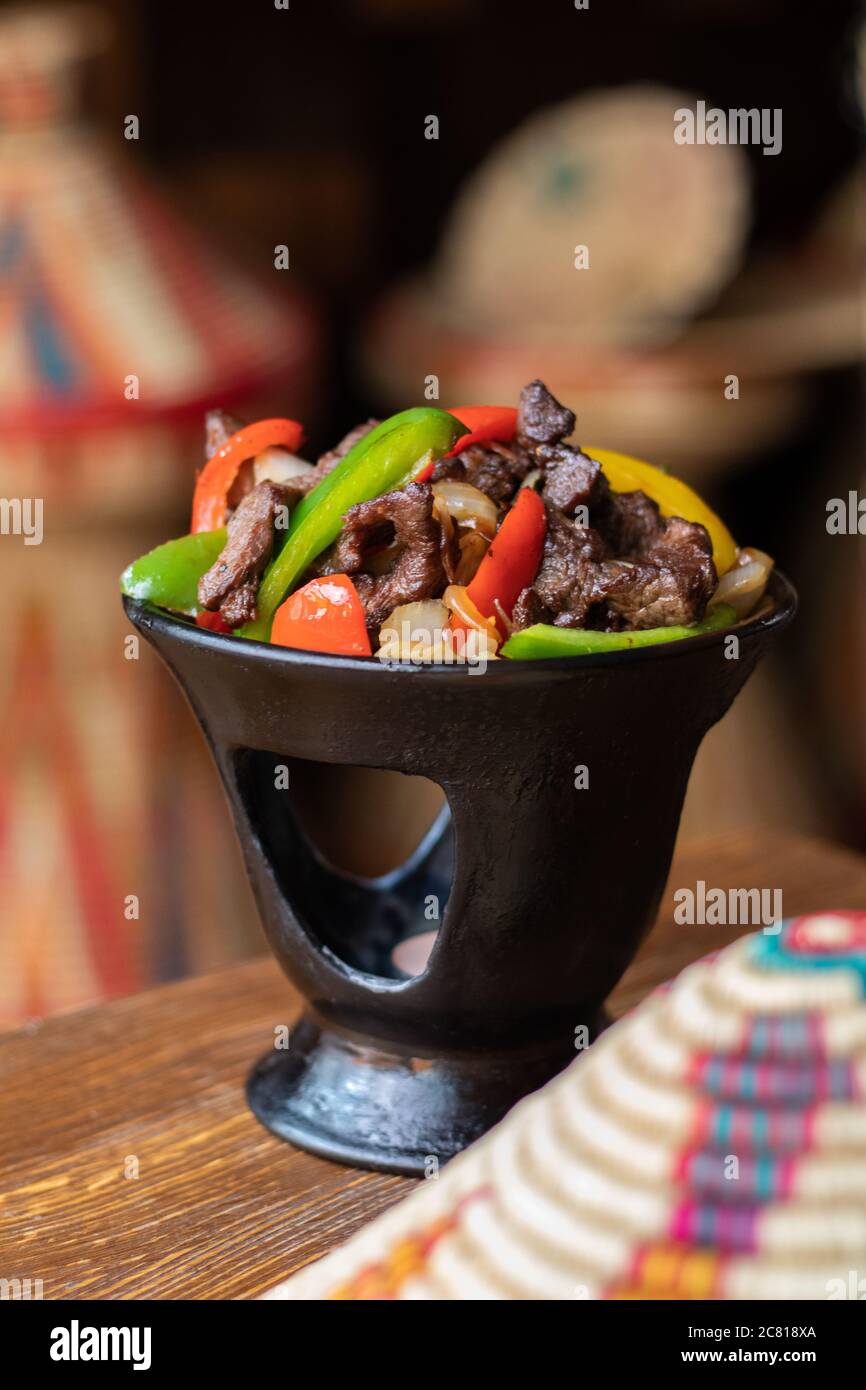 Ethiopian delicious Derek tibs meat dish Stock Photo - Alamy