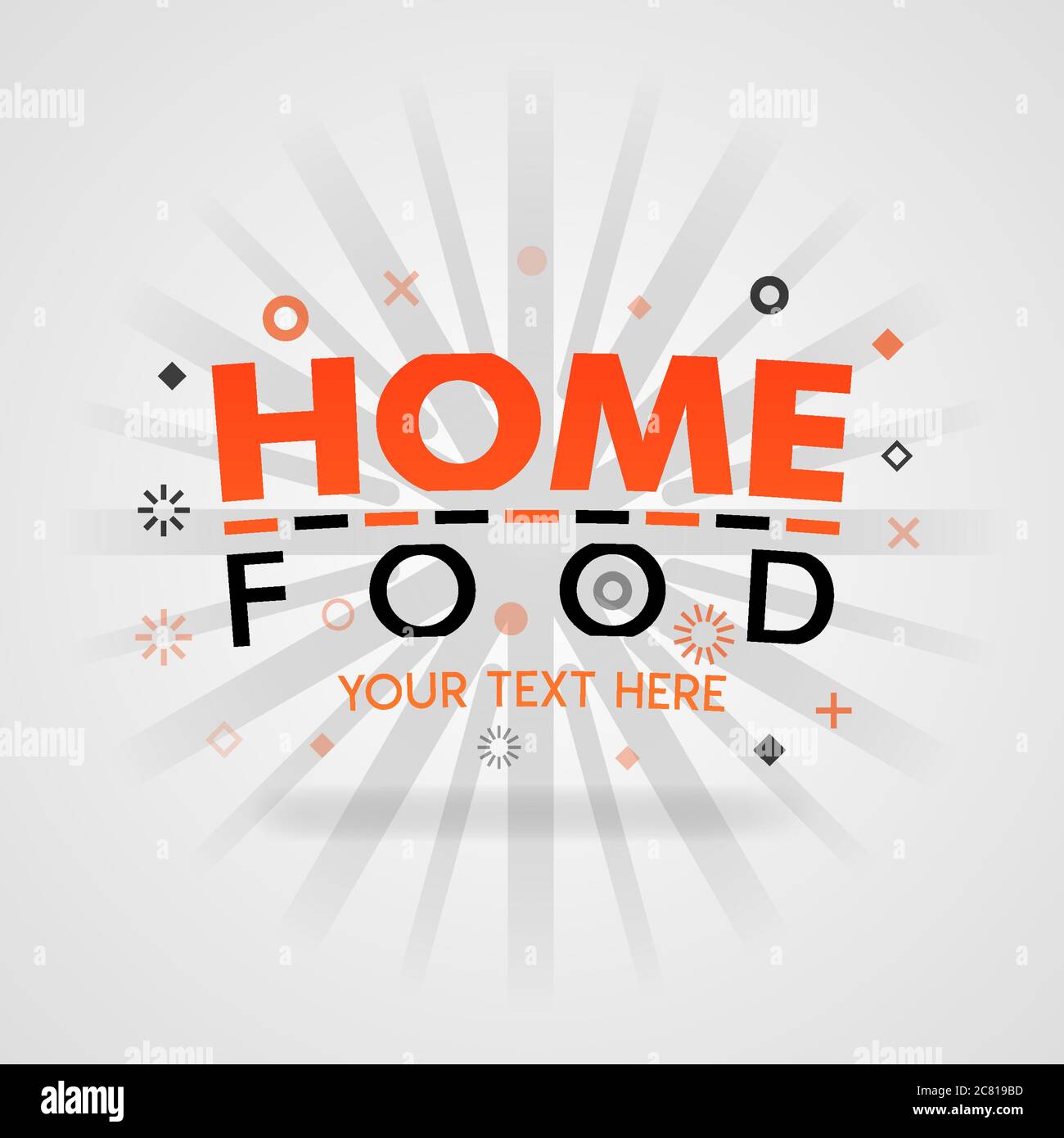 Orange logo template for home food. for promotion, advertising ...