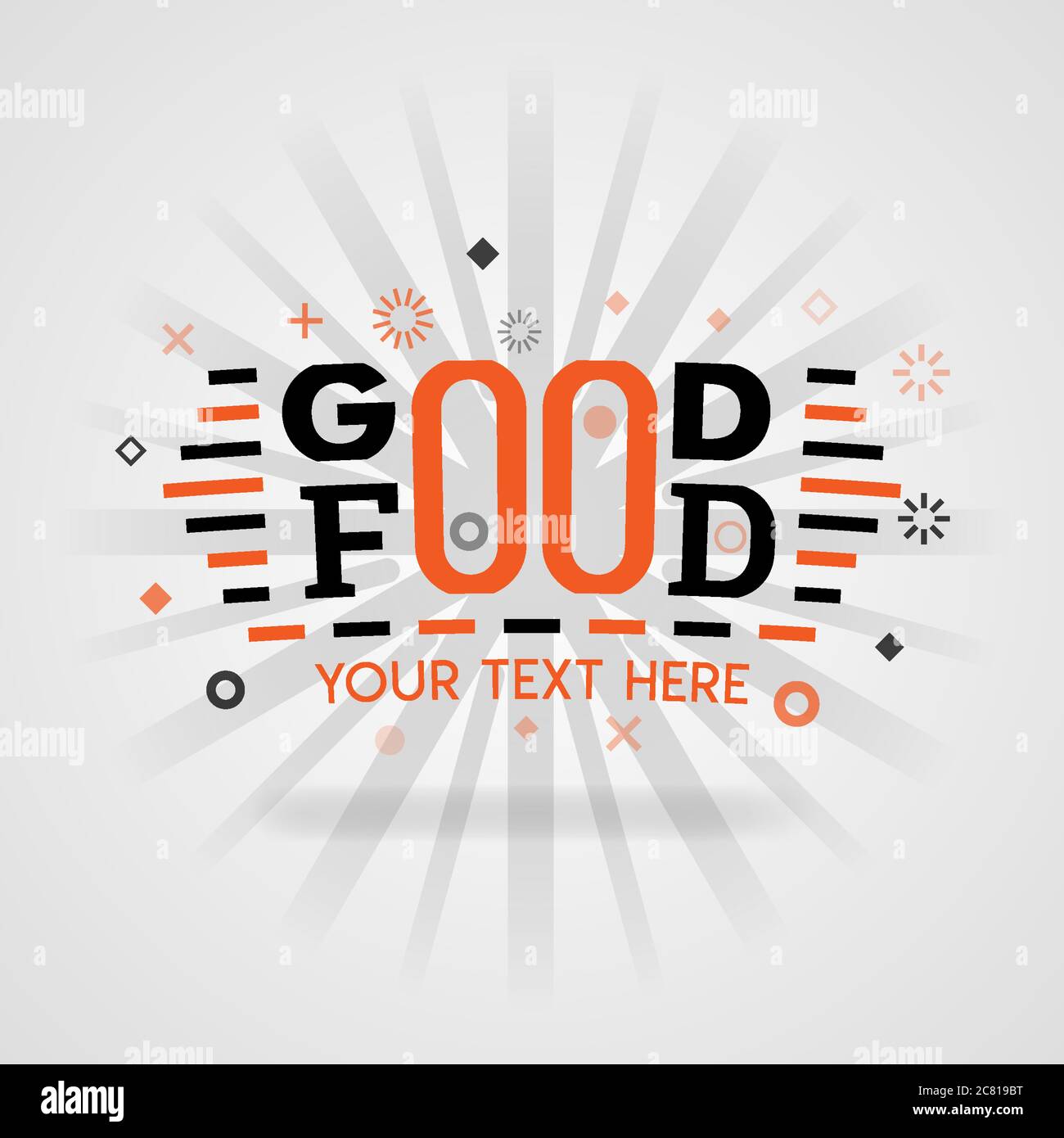 Orange logo template for good food. for promotion, advertising ...