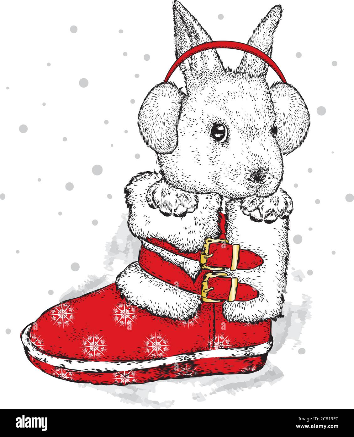 Boot print on snow Stock Vector Images - Alamy