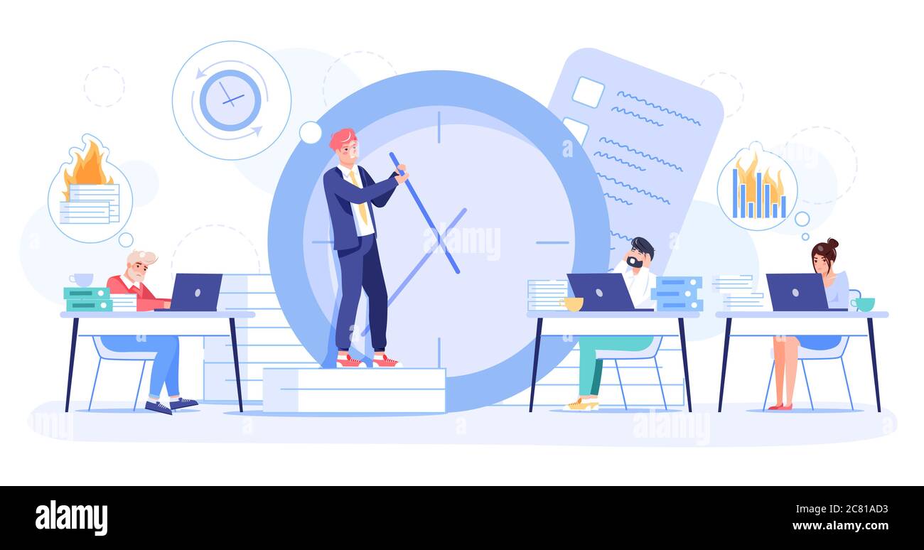 Time management, failure deadline productivity Stock Vector Image & Art ...