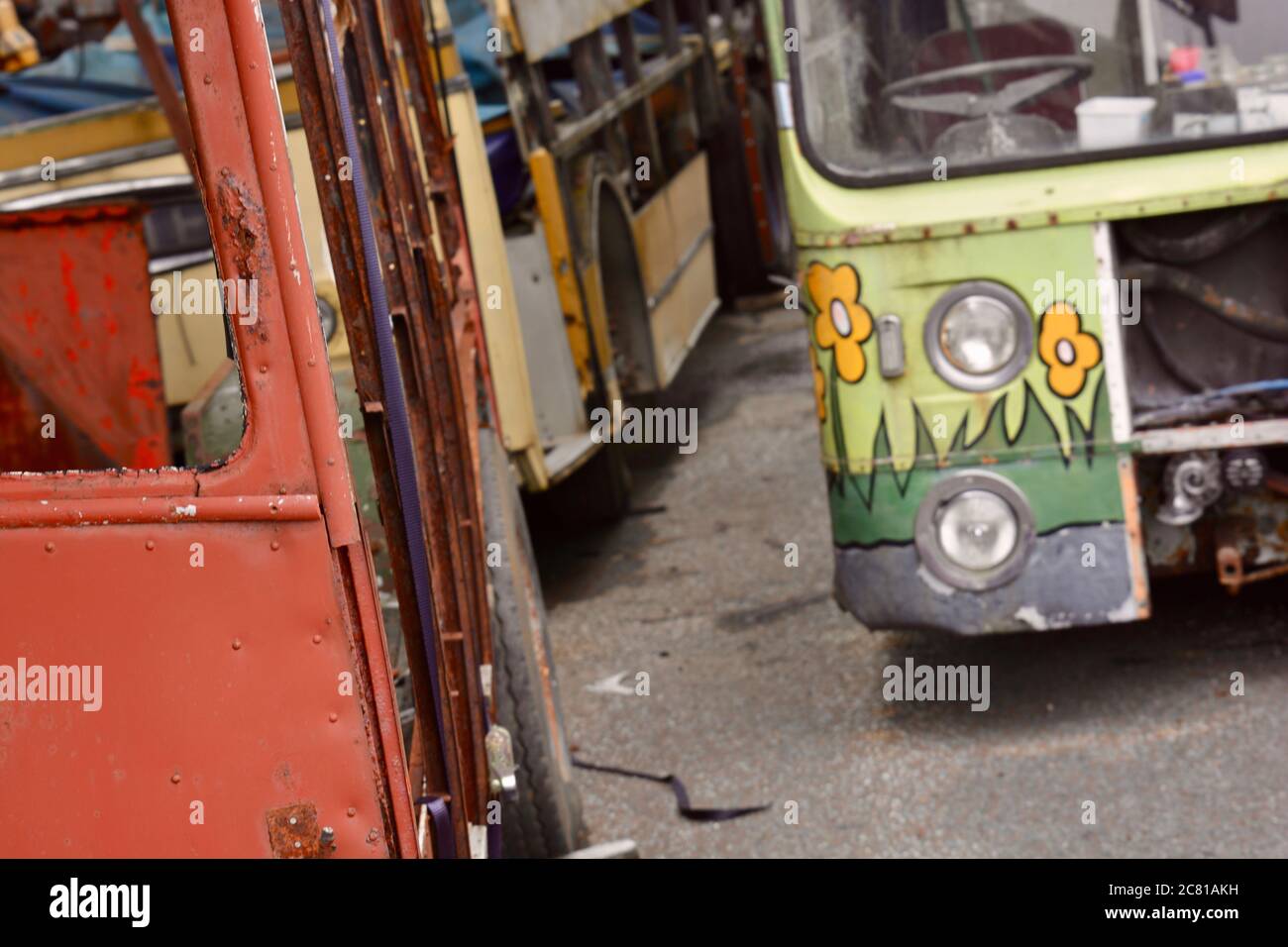 Broken school bus light hi-res stock photography and images - Alamy