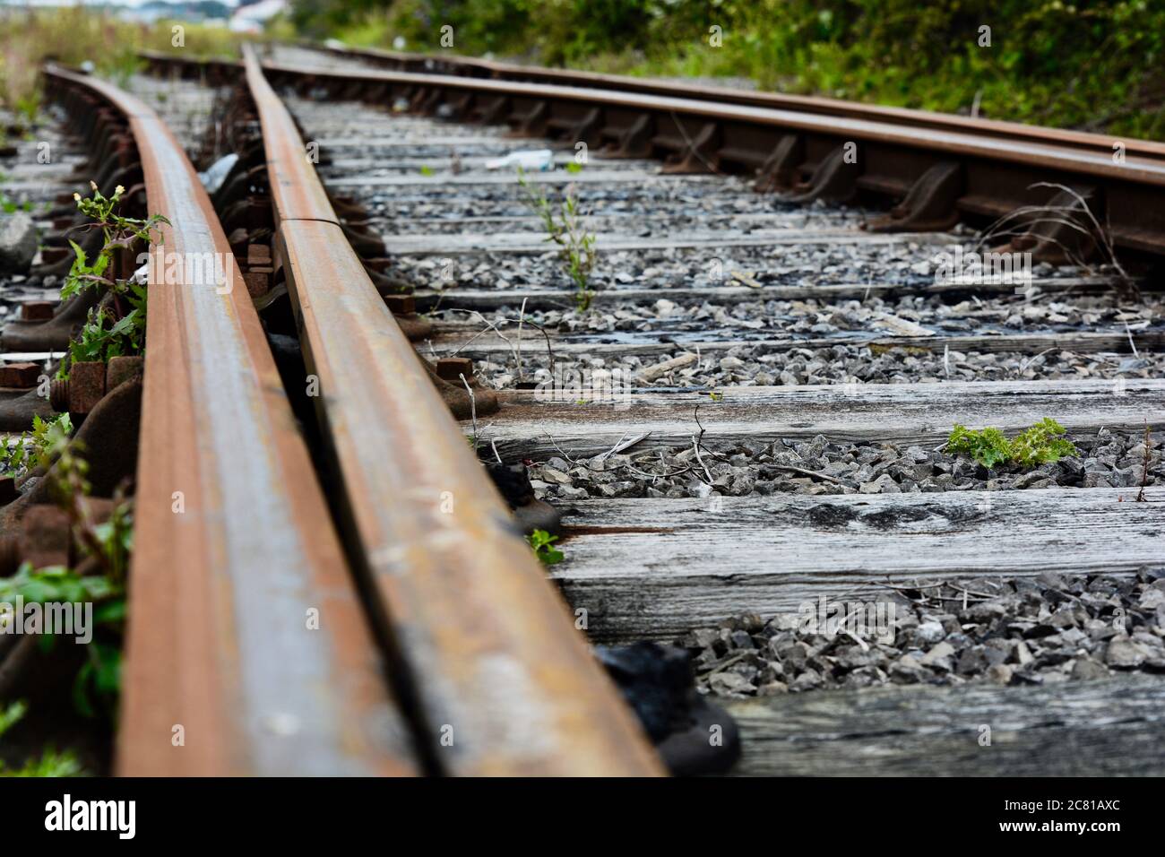 Derelict buildings on dock, old lock ups and storage units left empty ...