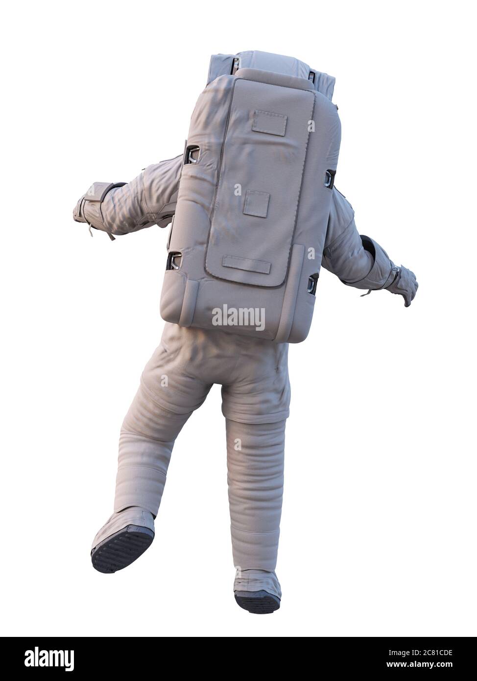 astronaut during spacewalk, isolated on white background, back view ... astronaut during spacewalk, isolated on white background, back view ...