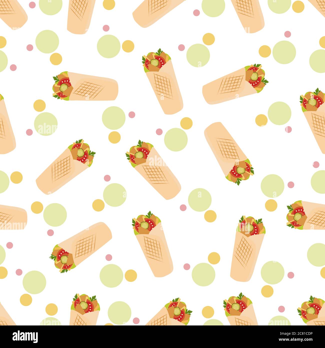 Tortilla wraps chicken fresh vegetables Stock Vector Images - Alamy