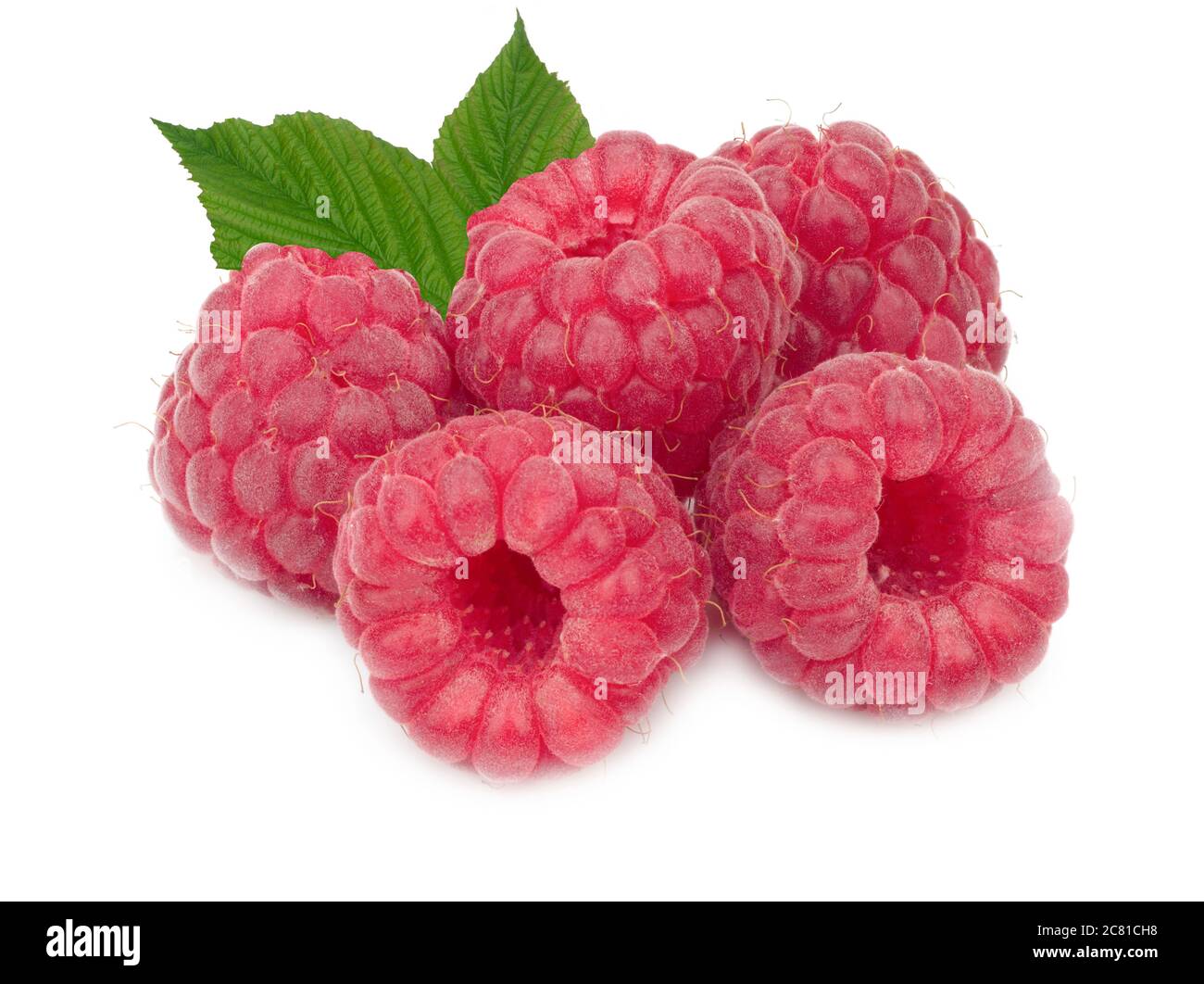 Raspberry on white background Stock Photo - Alamy
