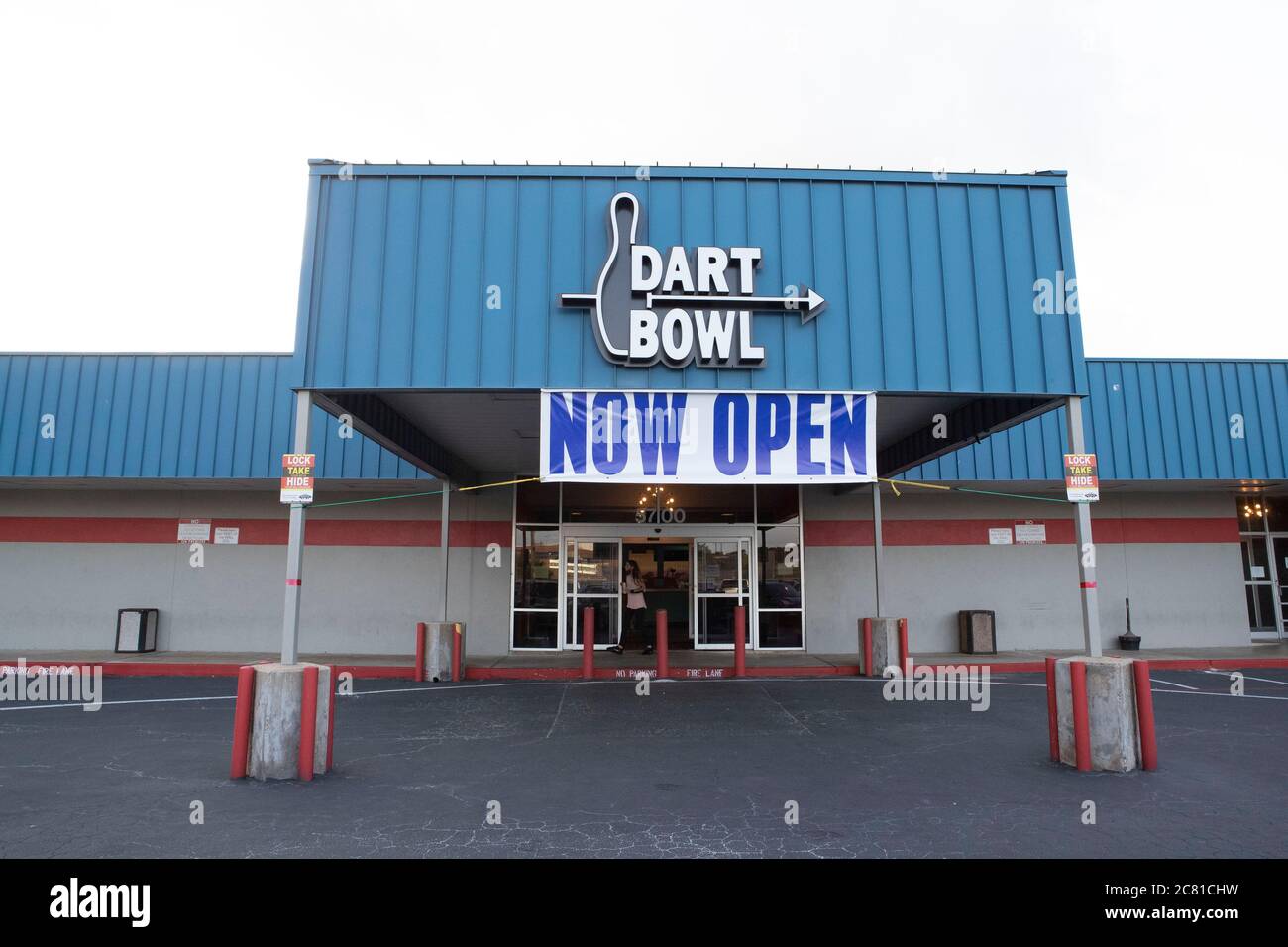 Austin, Texas, USA. 17th July, 2020. Exterior of the Dart Bowl facade ...