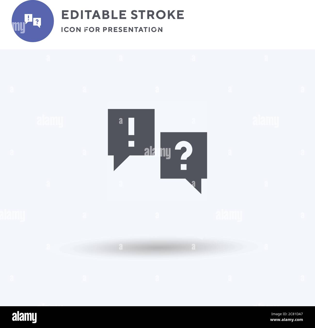 Dialog icon vector, filled flat sign, solid pictogram isolated on white ...