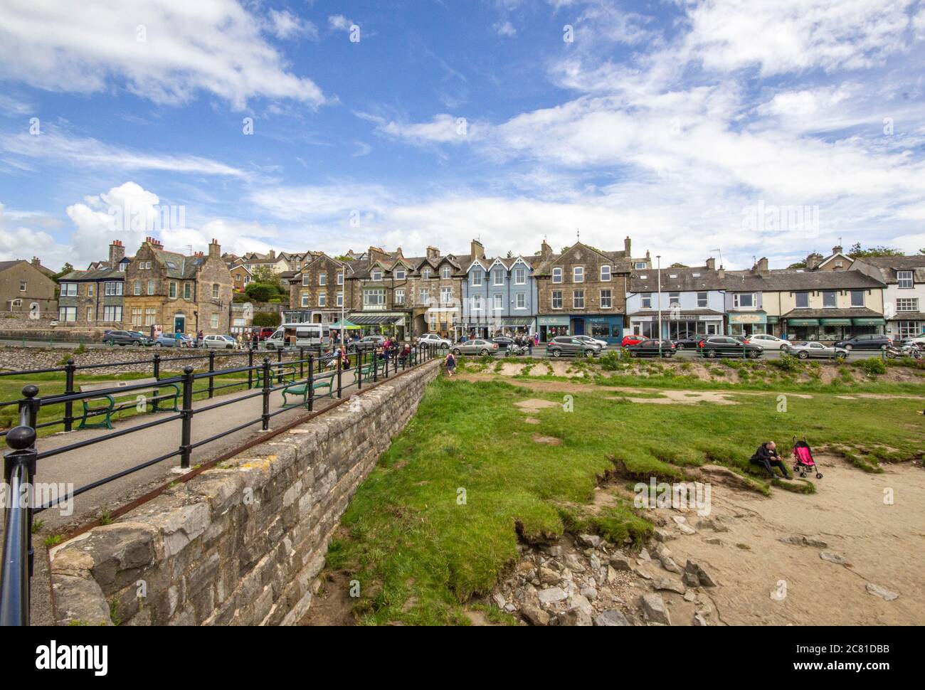 Arnside Pier and shops Stock Photo - Alamy