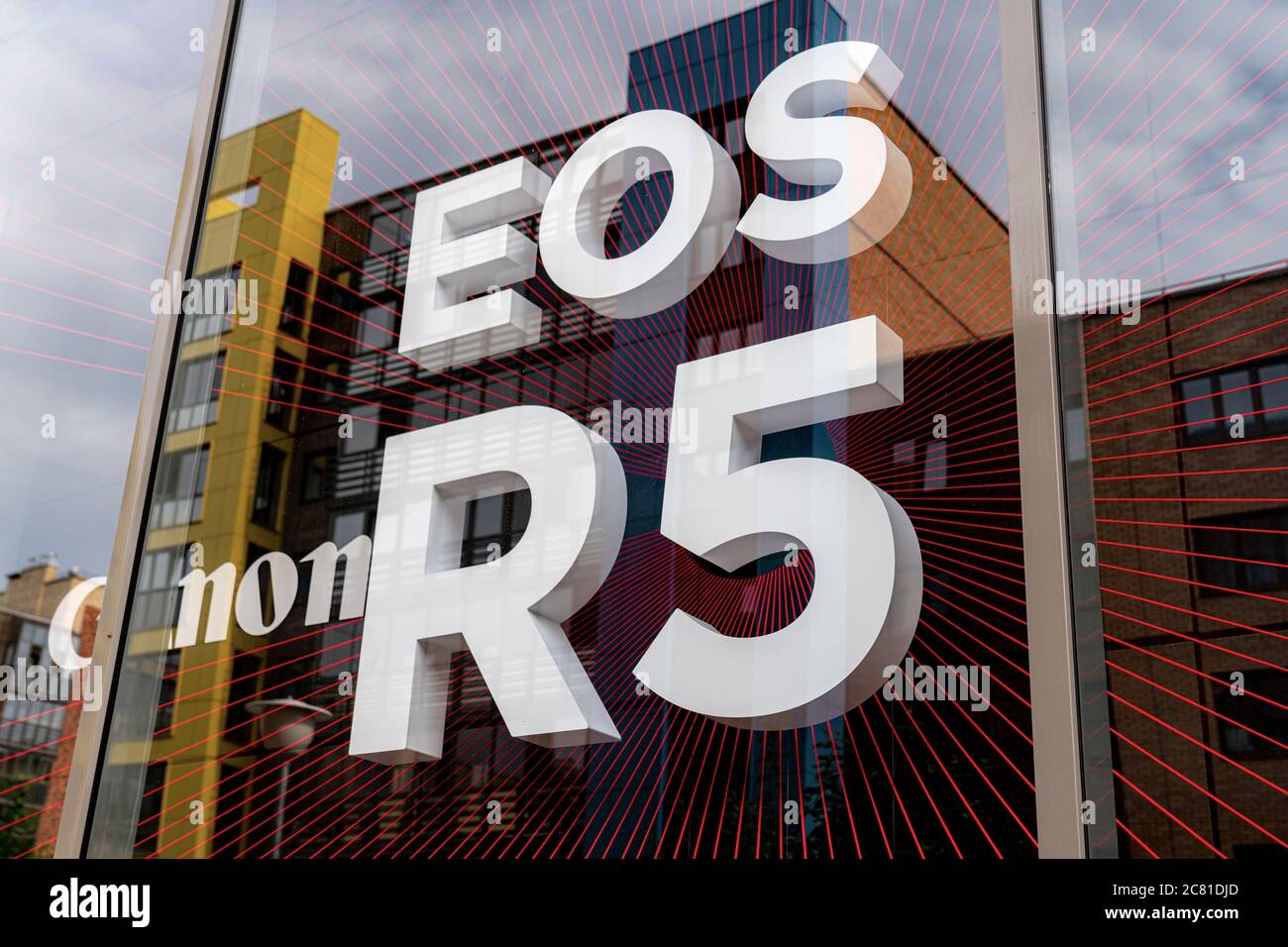 Krasnoyarsk, Russia, July 20, 2020: canon eos r5 - logo new Japanese ...