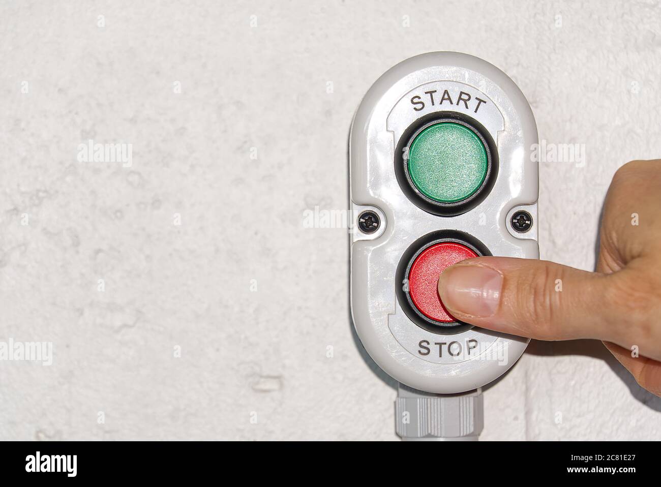 Big red emergency stop button hi-res stock photography and images - Alamy