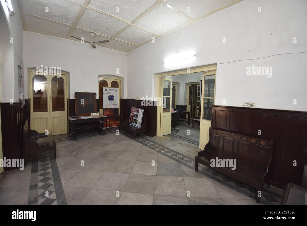 Middle room of Sir Jagadish Chandra Bose (1858-1937) and Lady Abala ...