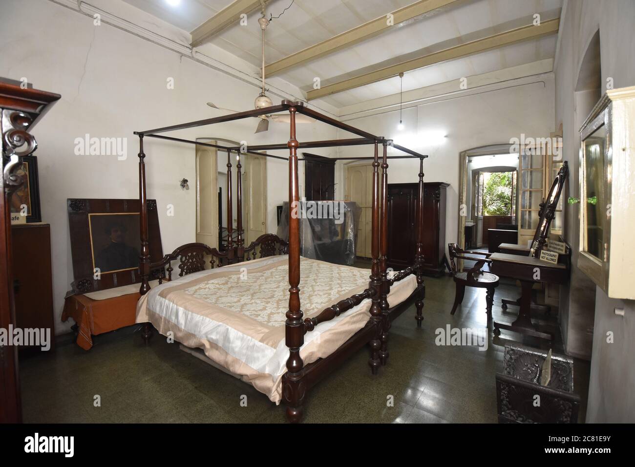 Bedroom of Sir Jagadish Chandra Bose (1858-1937) and Lady Abala Bose ...
