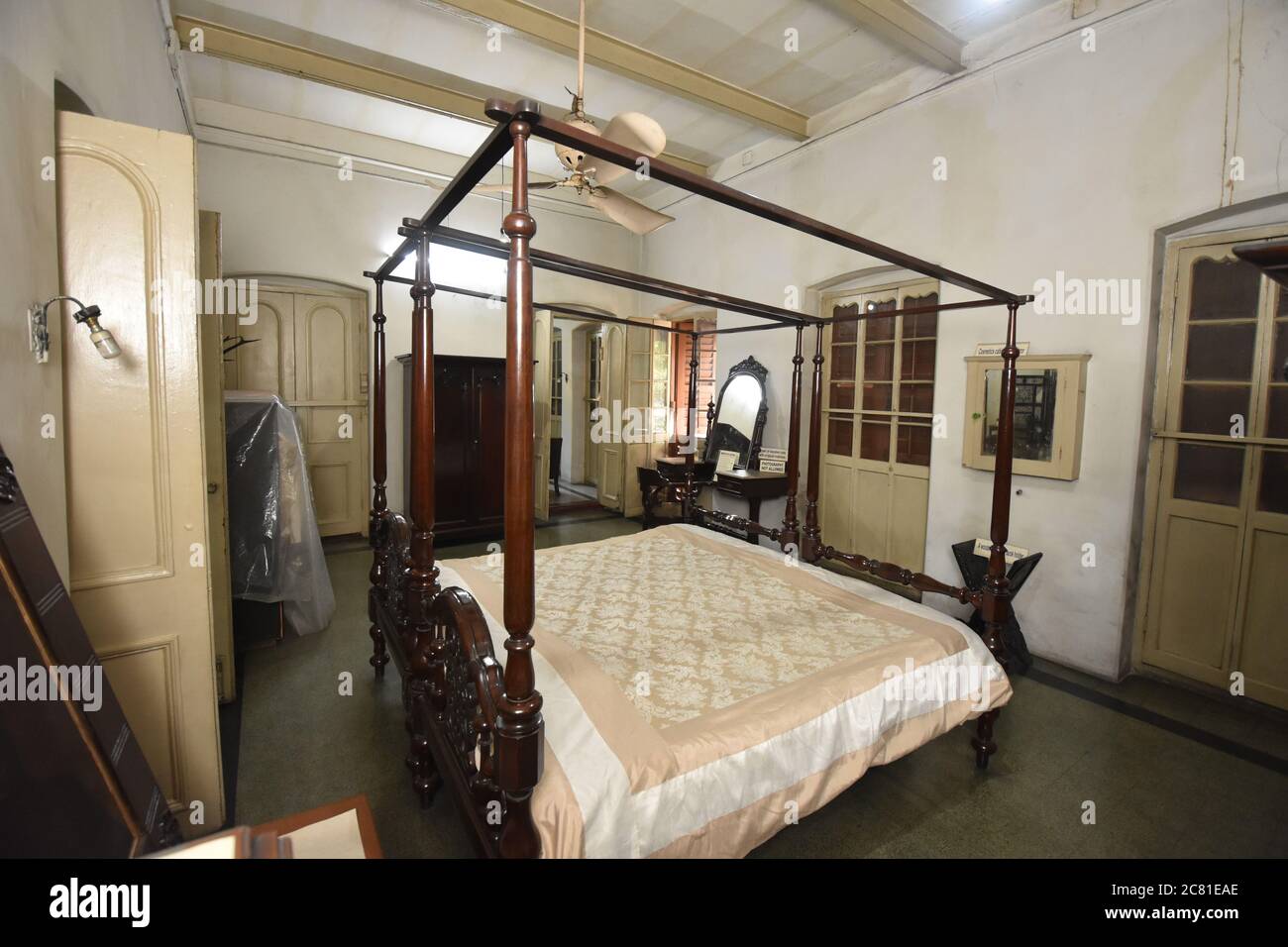 Bedroom of Sir Jagadish Chandra Bose (1858-1937) and Lady Abala Bose ...