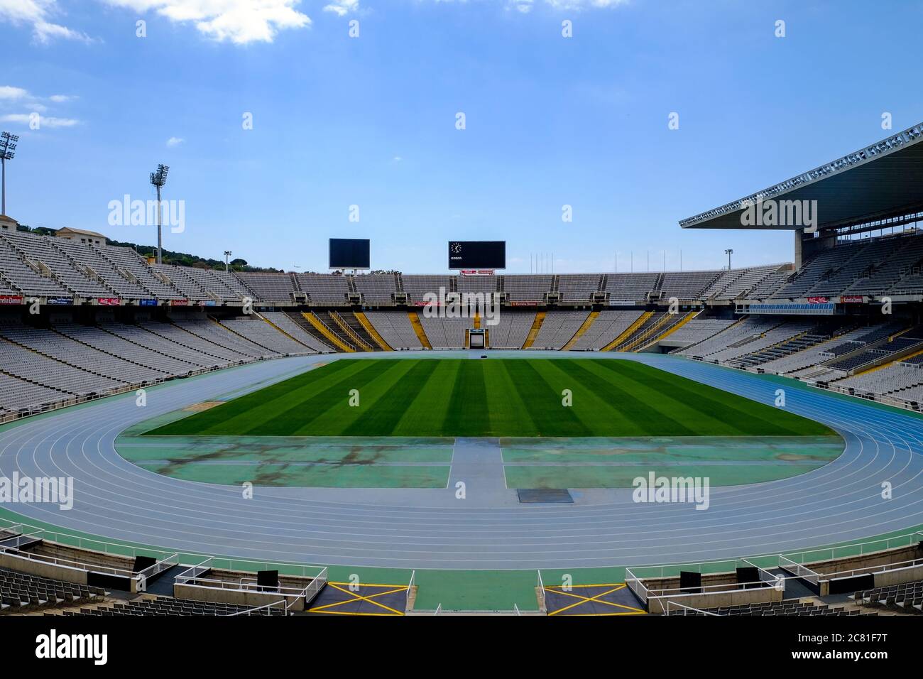Empty barcelona olympic stadium hi-res stock photography and images - Alamy